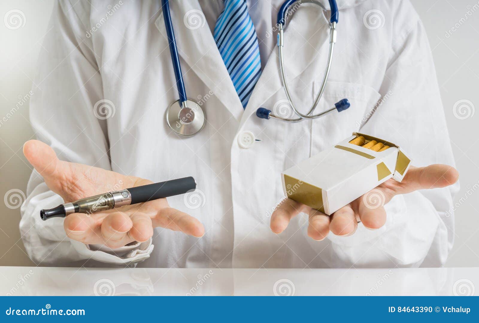 Doctor is Comparing Conventional Tobacco Cigarettes and Electronic ...