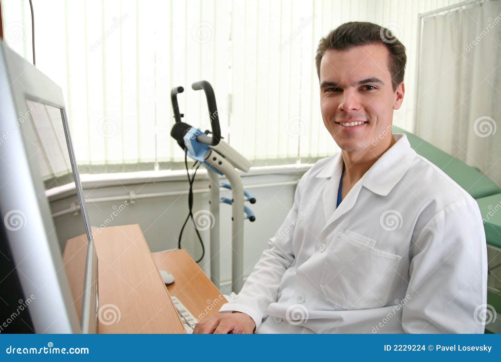 Doctor with computer stock photo. Image of pockets, pediatrics - 2229224