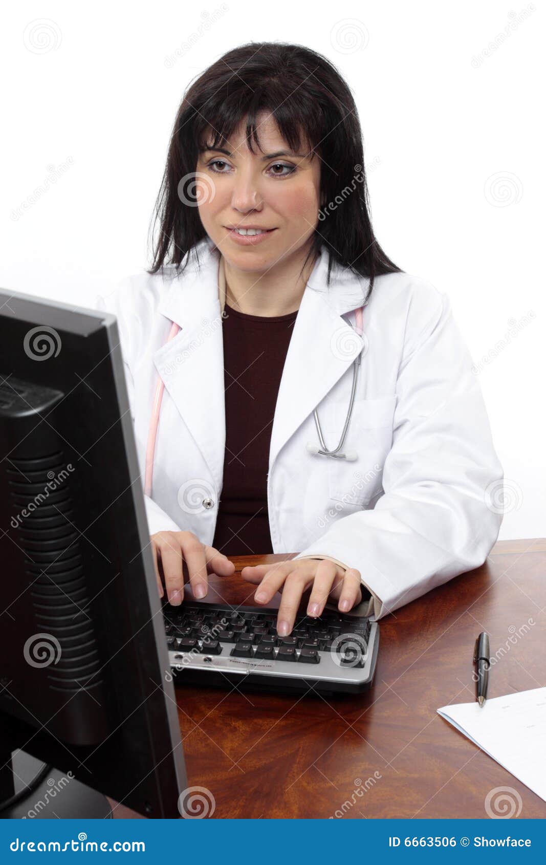 Doctor at computer stock photo. Image of occupation, communication ...