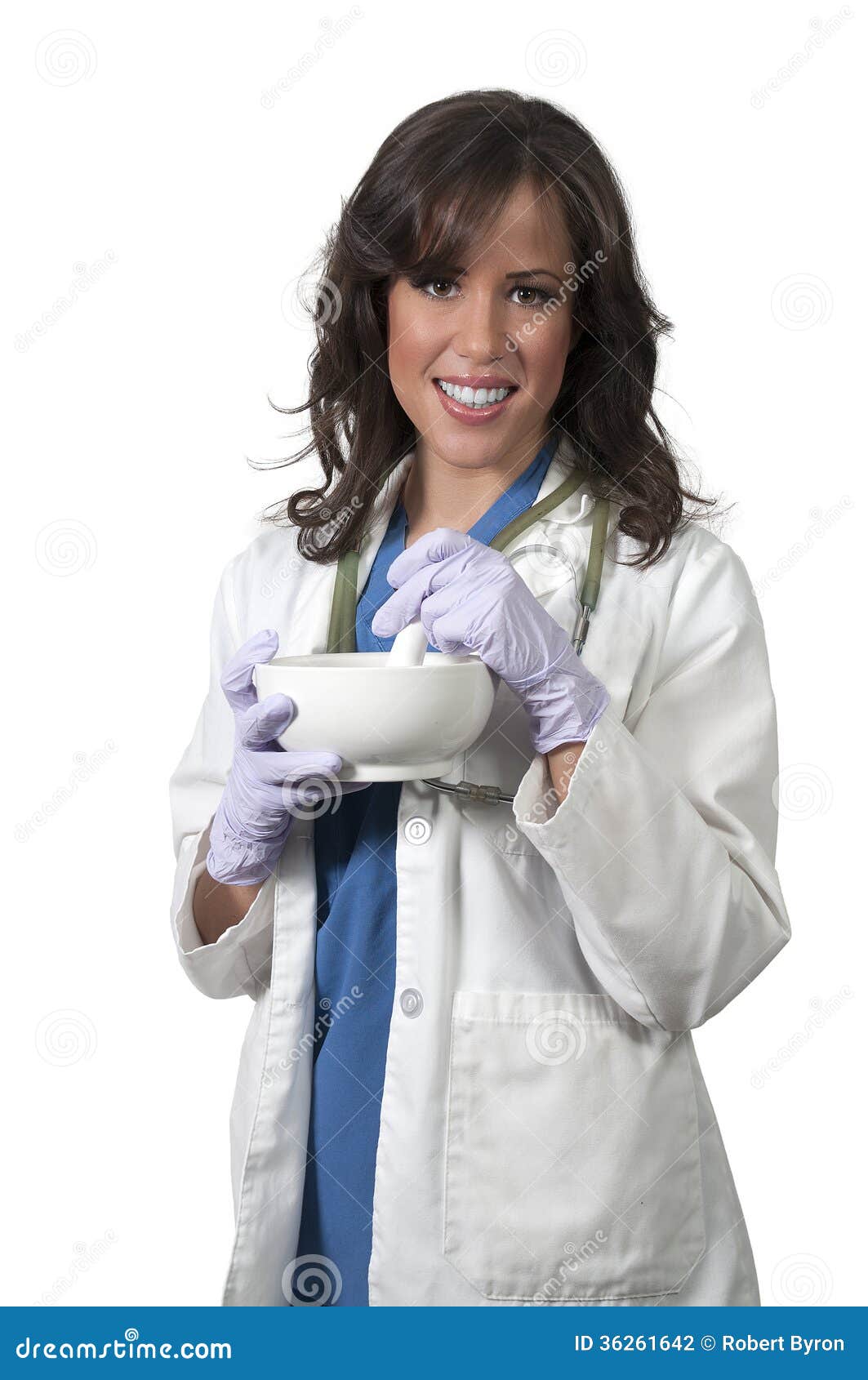 Doctor Con El Mortero Y Pestel Foto de archivo - Imagen de mortero ...