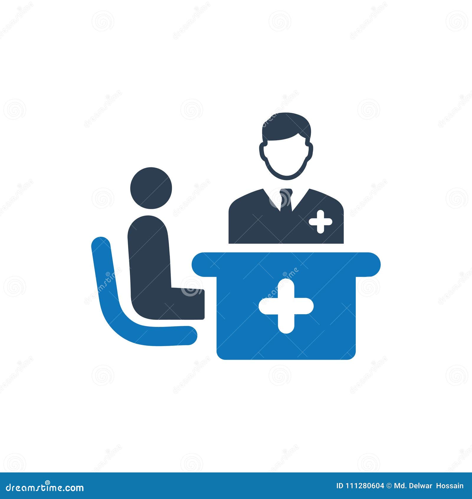 Doctor Consultation Icon Stock Vector Illustration Of Doctor 111280604