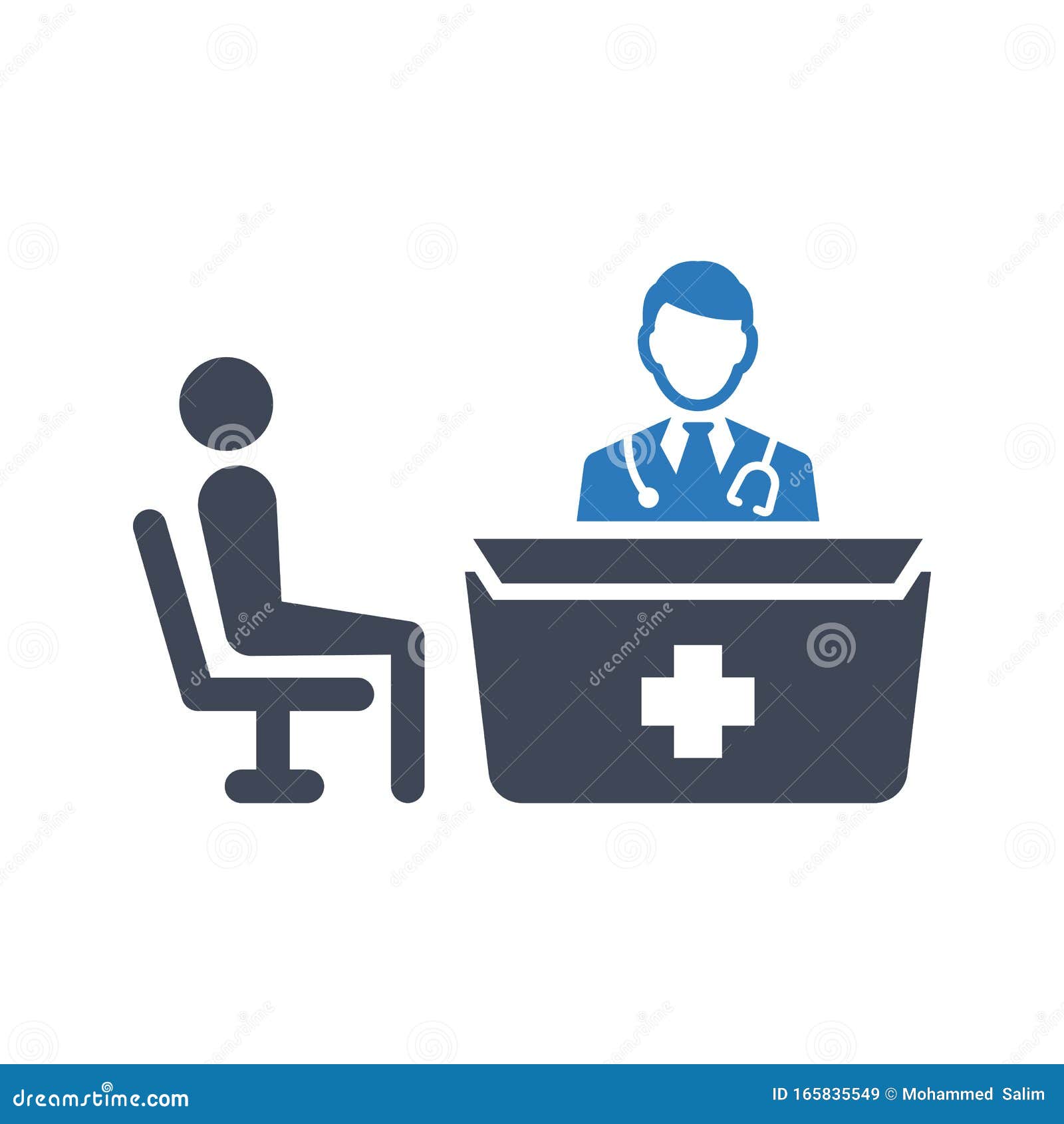 Doctor consultation icon stock vector. Illustration of icon - 165835549