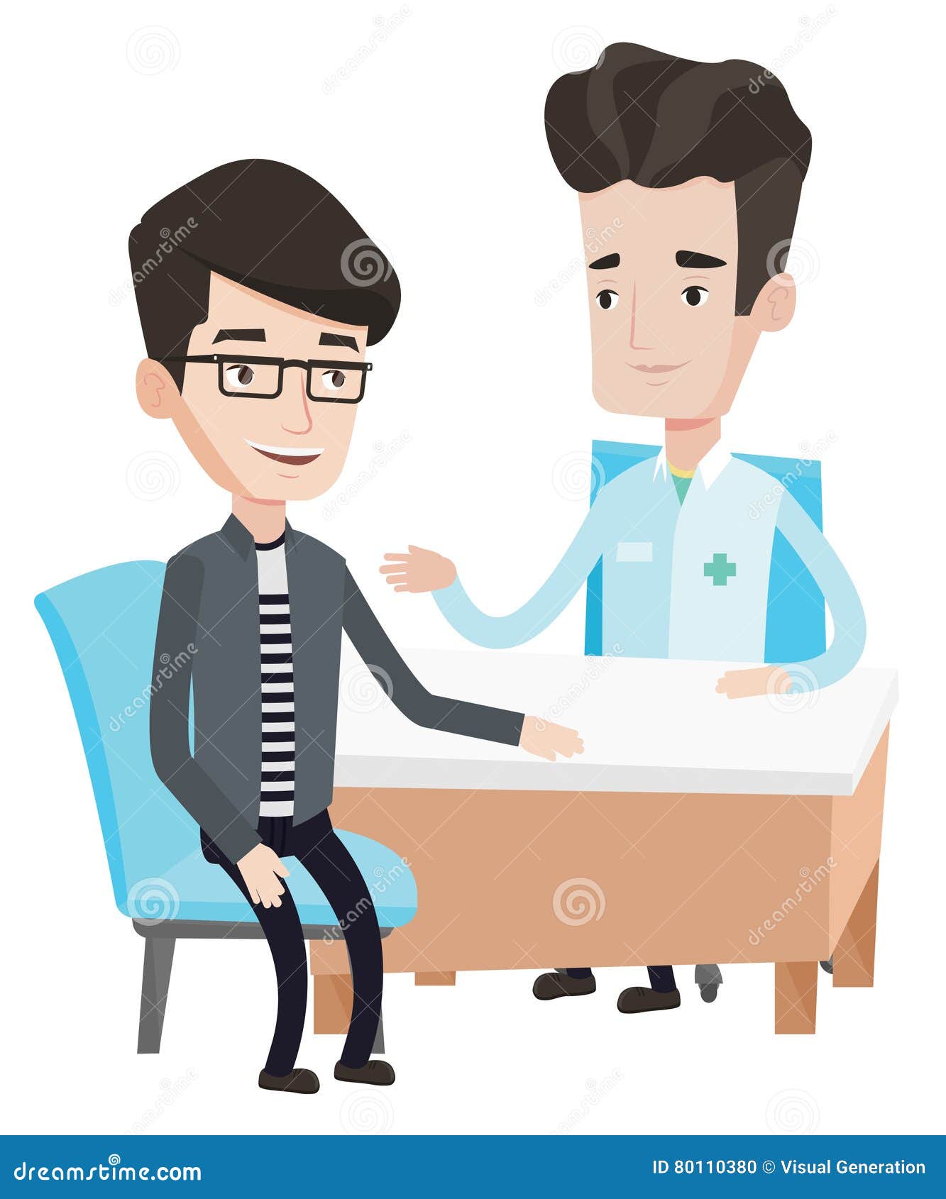 Doctor Consulting Male Patient in Office. Stock Vector - Illustration ... Doctor Consulting Male Patient in Office. Stock Vector - Illustration ...