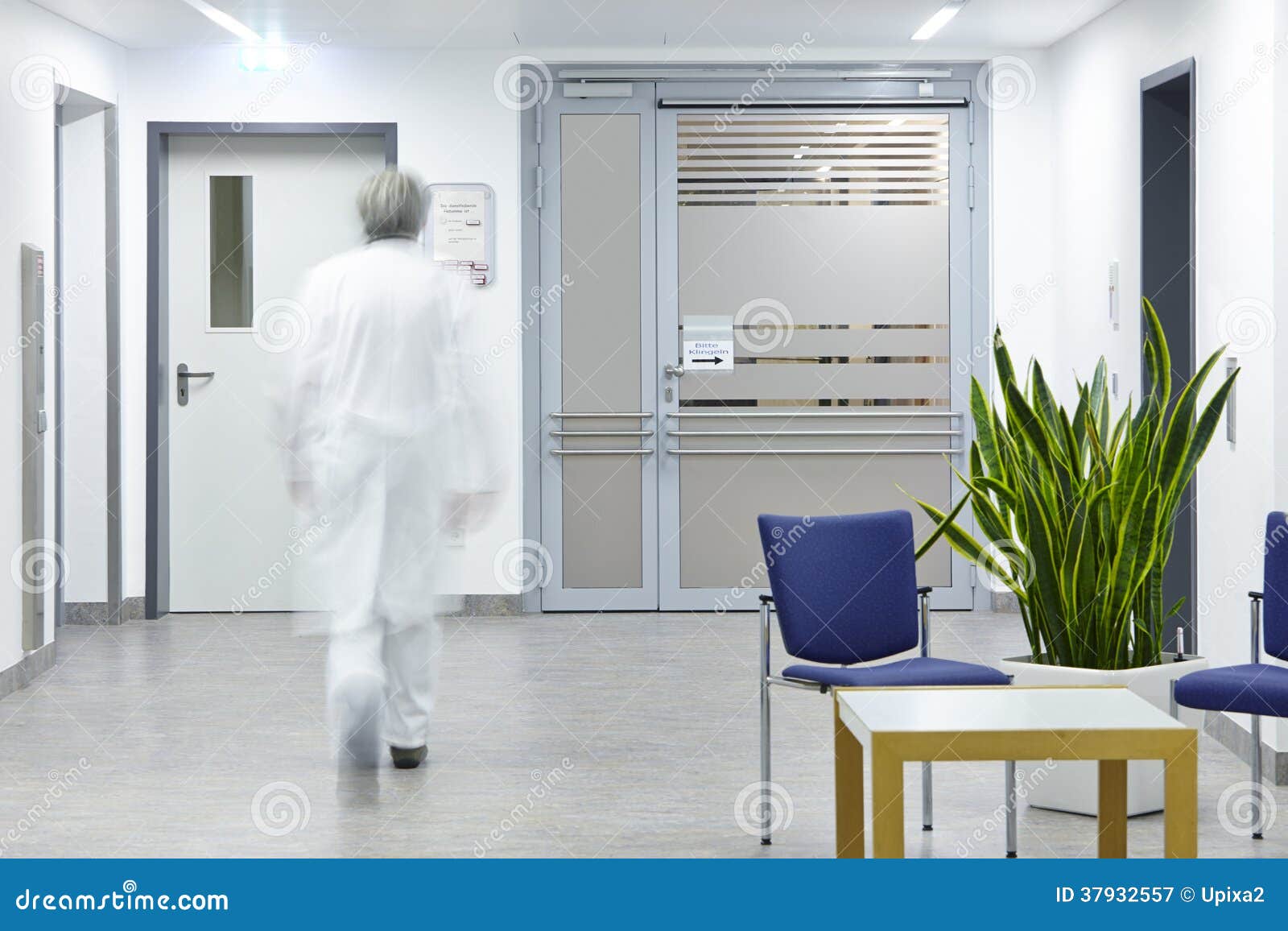 Doctor corridor door stock image. Image of clinic, sofa - 37932557