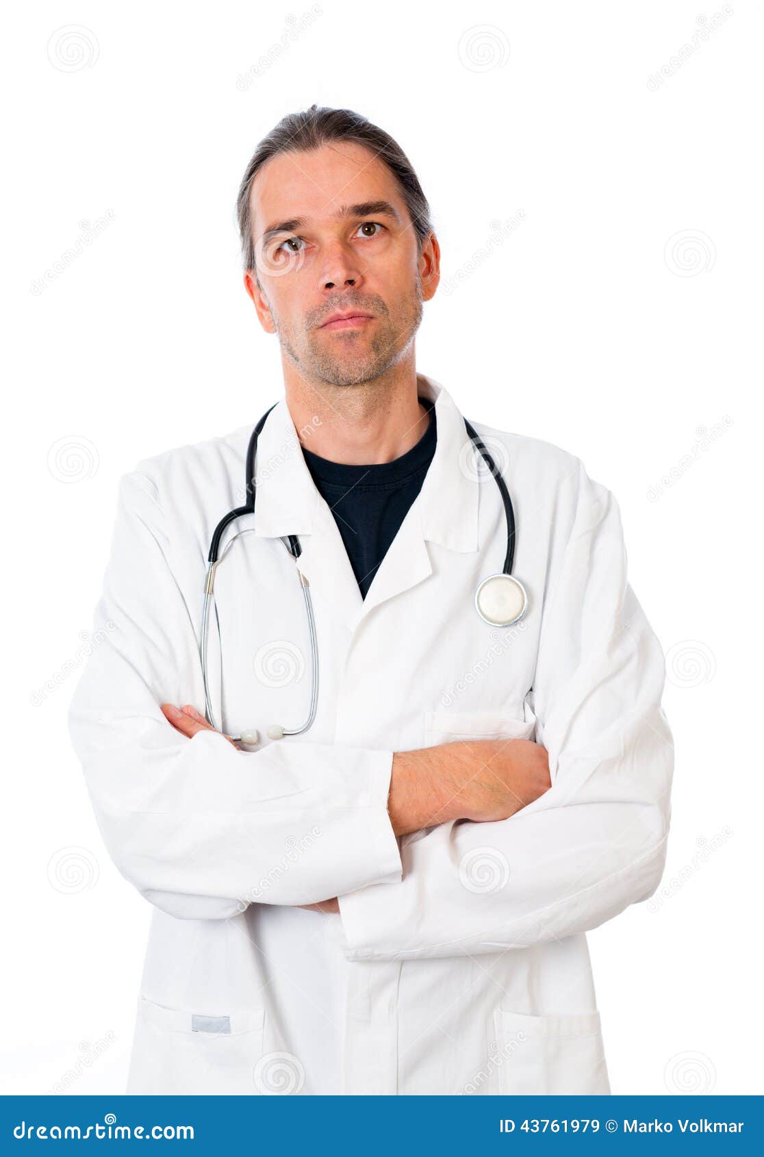 Doctor with crossed arms stock image. Image of happy - 43761979