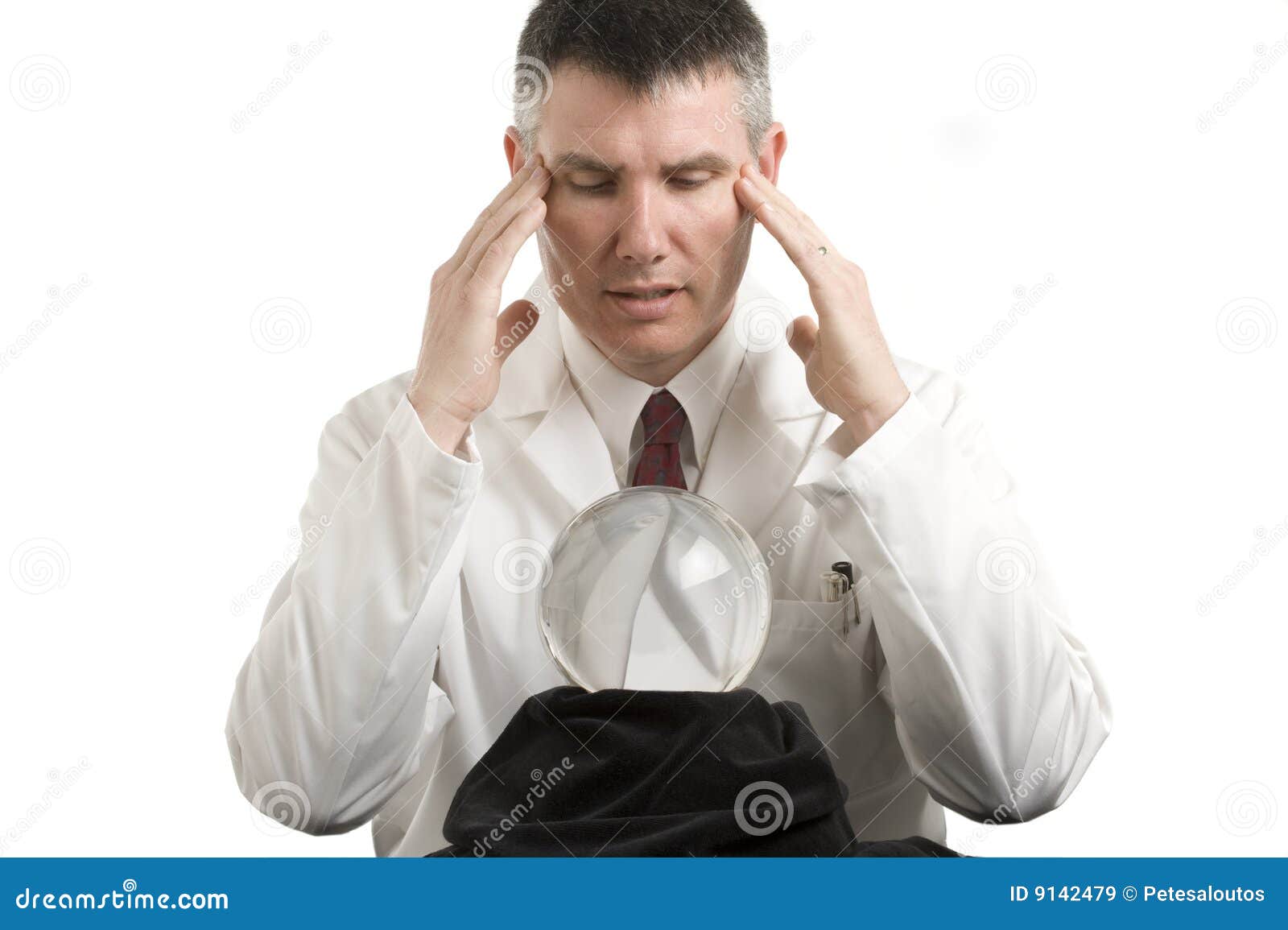 Doctor with Crystal Ball stock image. Image of spirit - 9142479