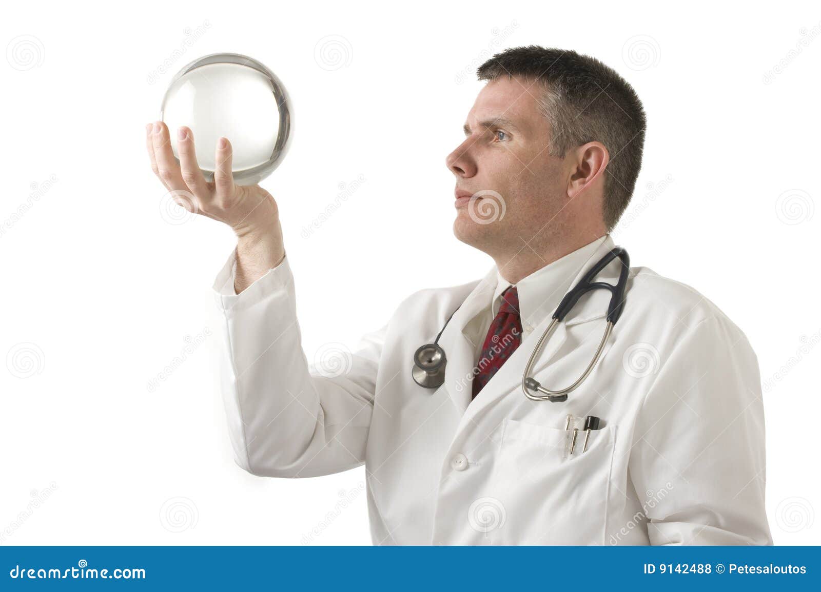 Doctor with Crystal Ball stock photo. Image of spells - 9142488