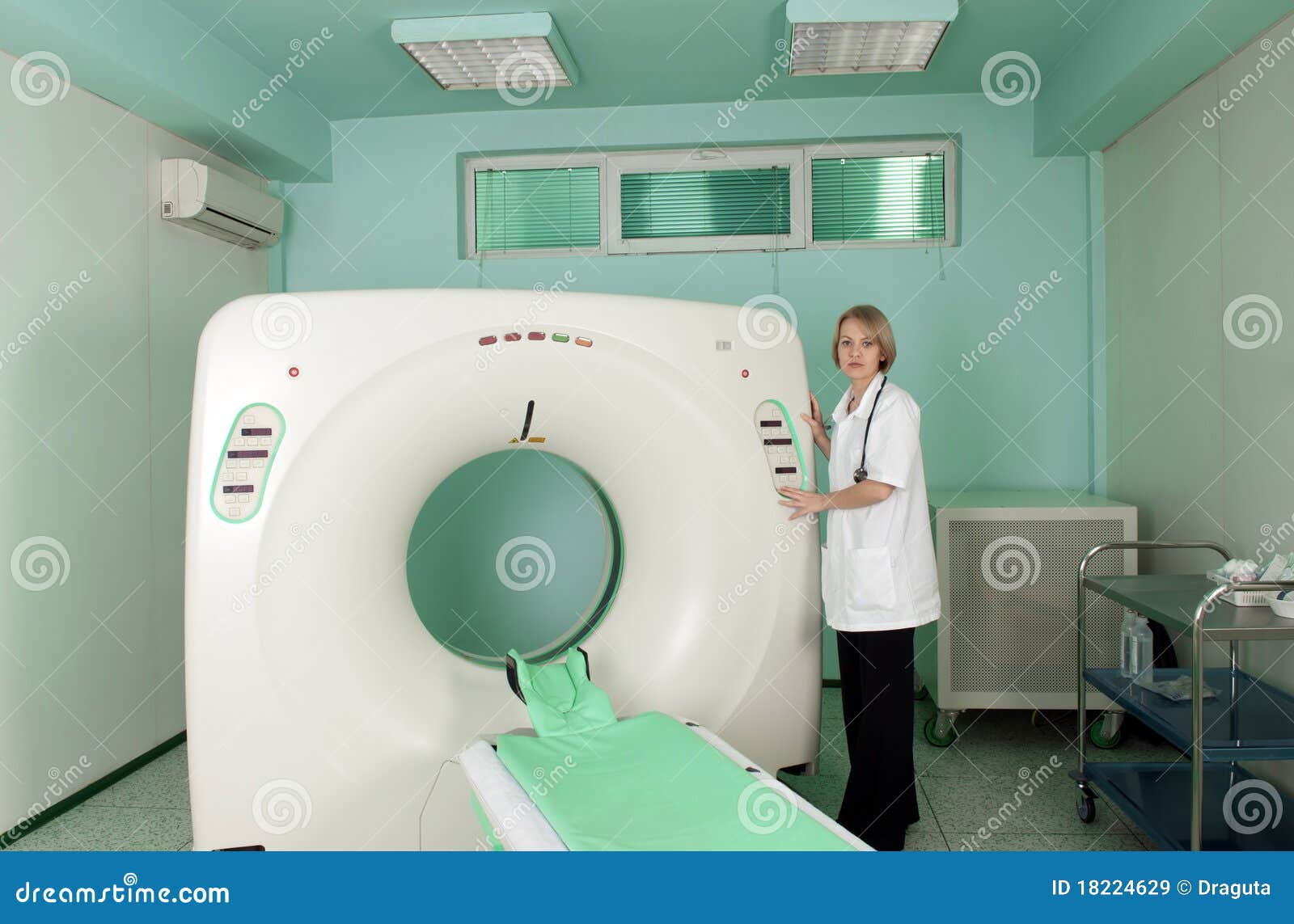 Doctor In MRI Scanner Room Royalty-Free Stock Image | CartoonDealer.com ...