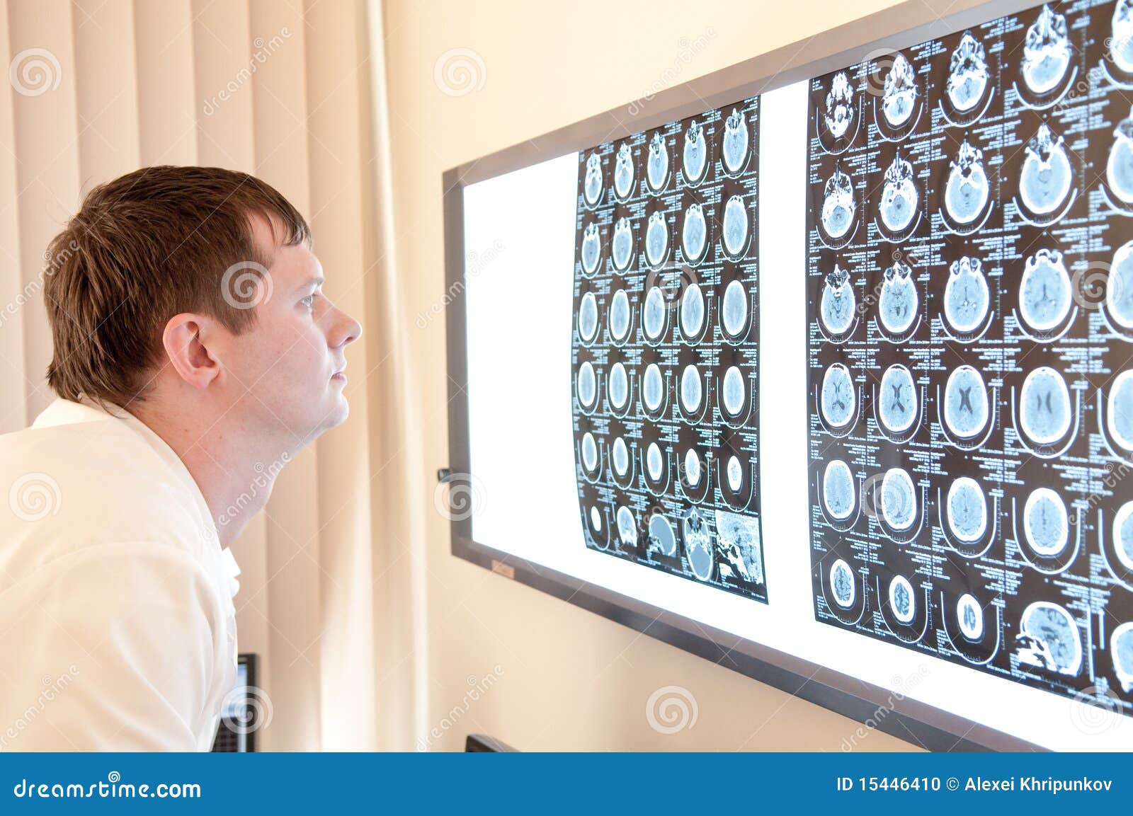 Doctor with CT scan films stock photo. Image of people - 15446410