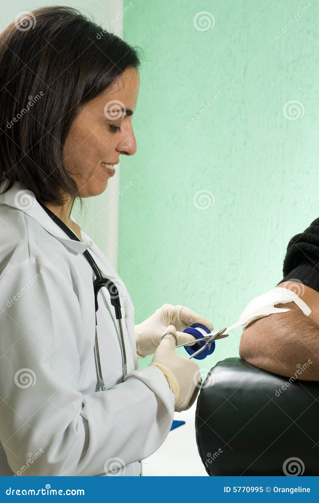 Doctor Cutting Tape - Vertical Stock Image - Image of professional ...