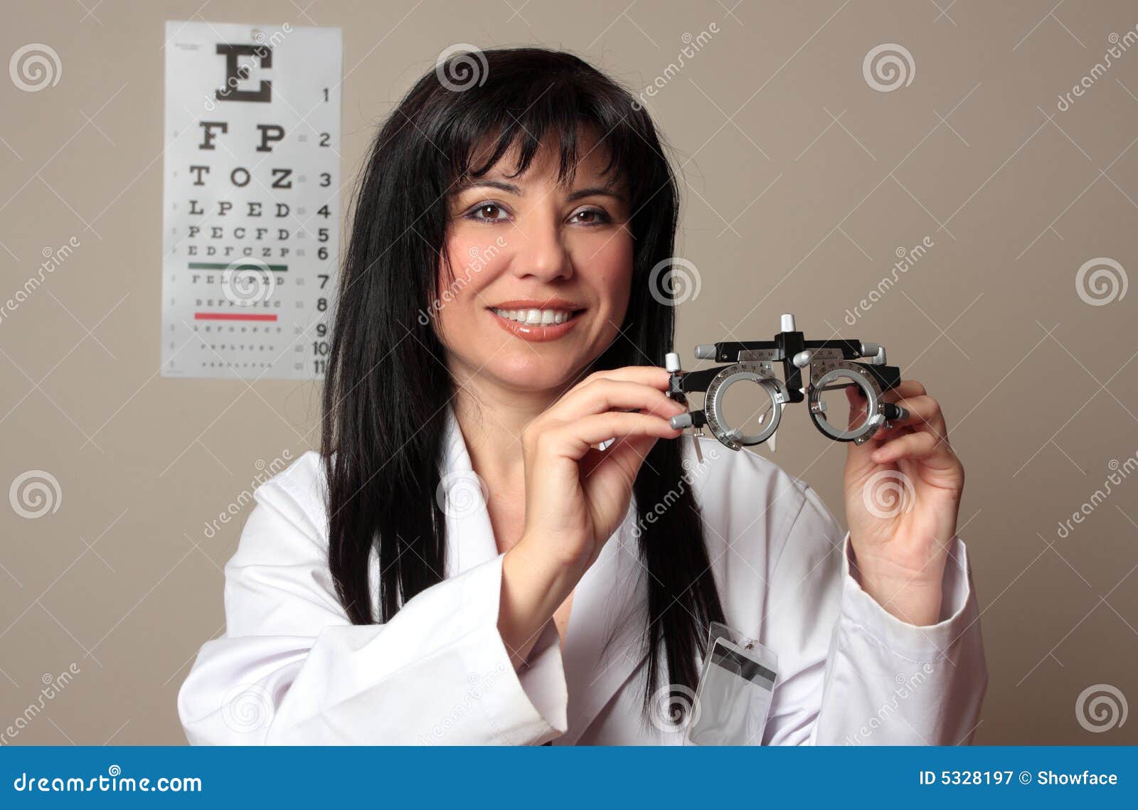 Doctor De Ojo Con Los Marcos De Ensayo Imagen de archivo - Imagen de ...