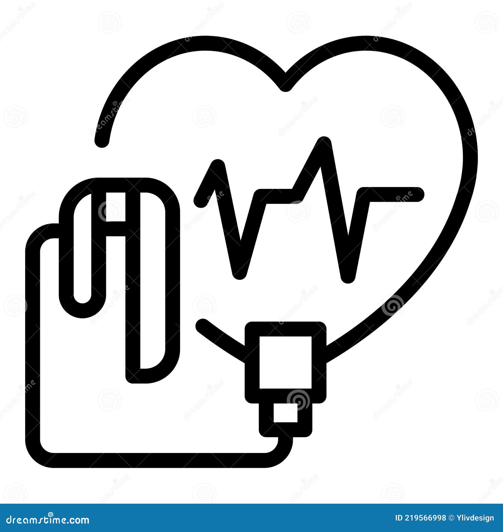 Doctor Defibrillator Icon, Outline Style Stock Vector - Illustration of ...