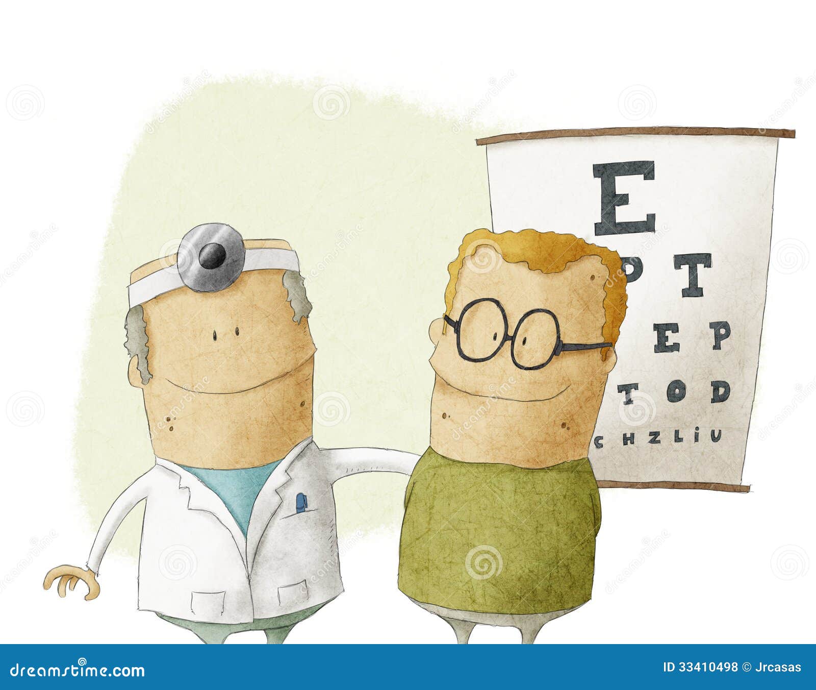Doctor Del Oculista Con El Paciente Stock de ilustración - Ilustración ...