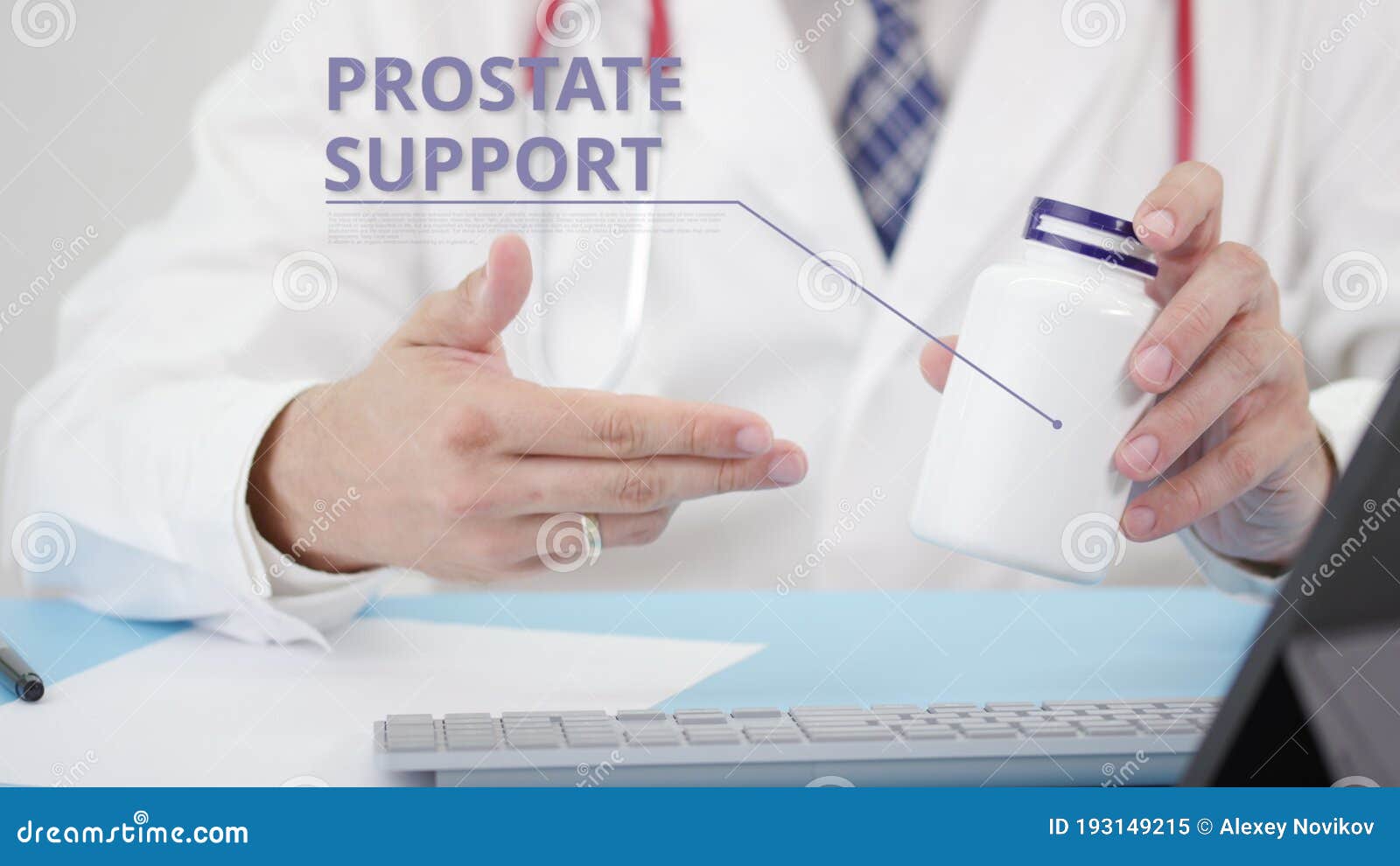 Doctor Describing Some Generic PROSTATE SUPPORT To a Patient Stock ...
