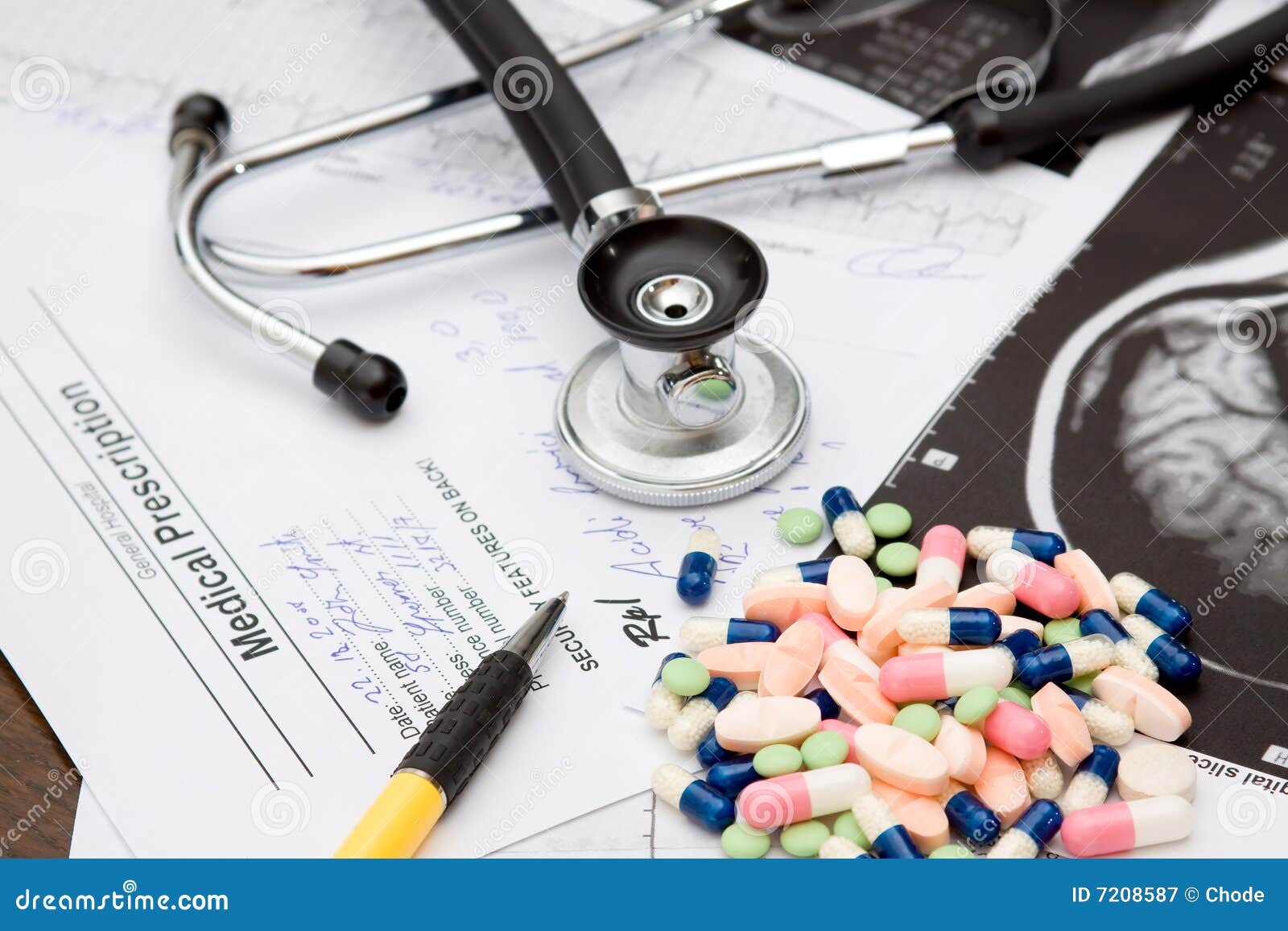 Doctor desk stock image. Image of equipment, clinical - 7208587