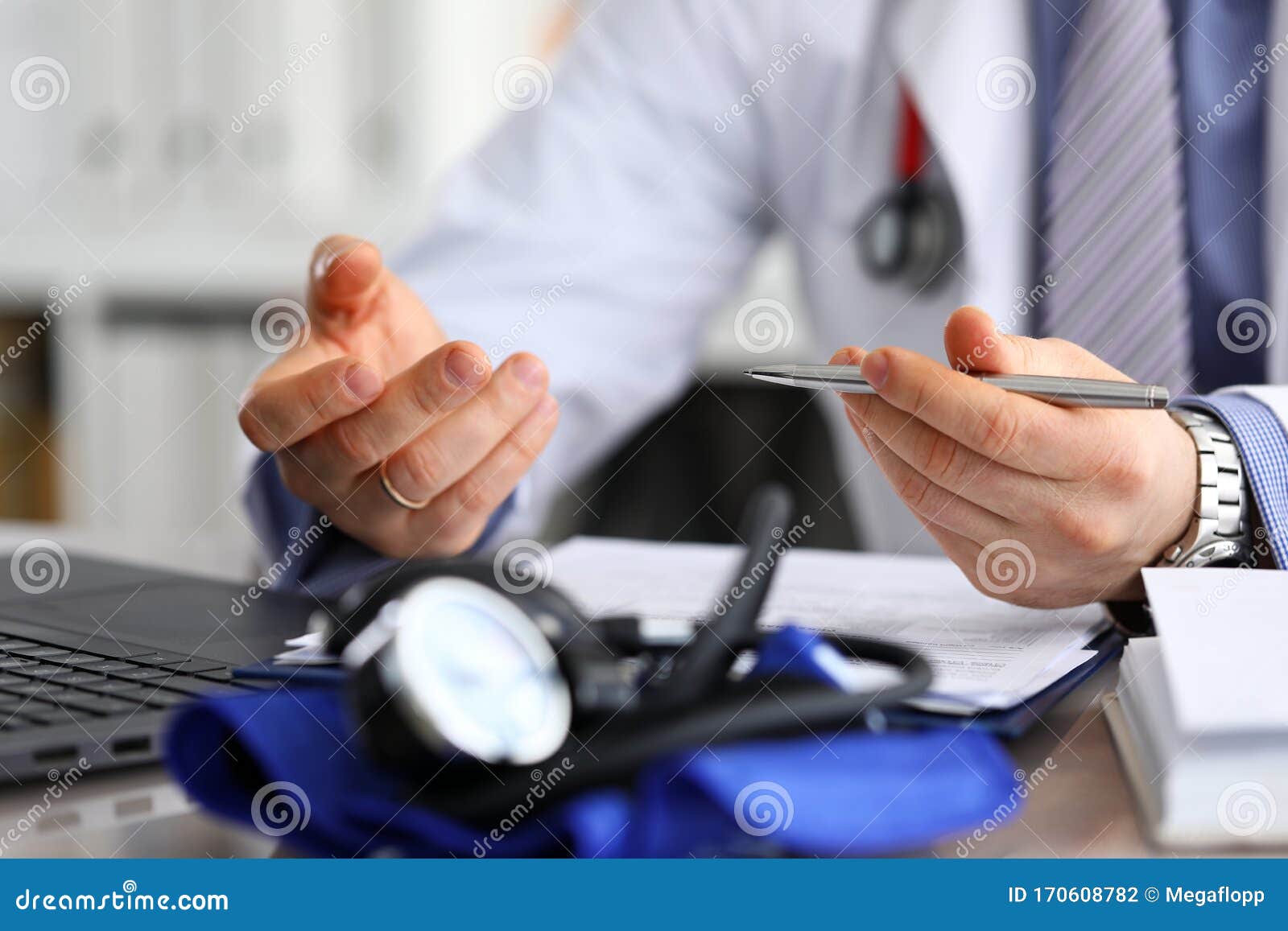 Doctor Diagnoses Based on Tests and Health Data. Stock Photo - Image of ...