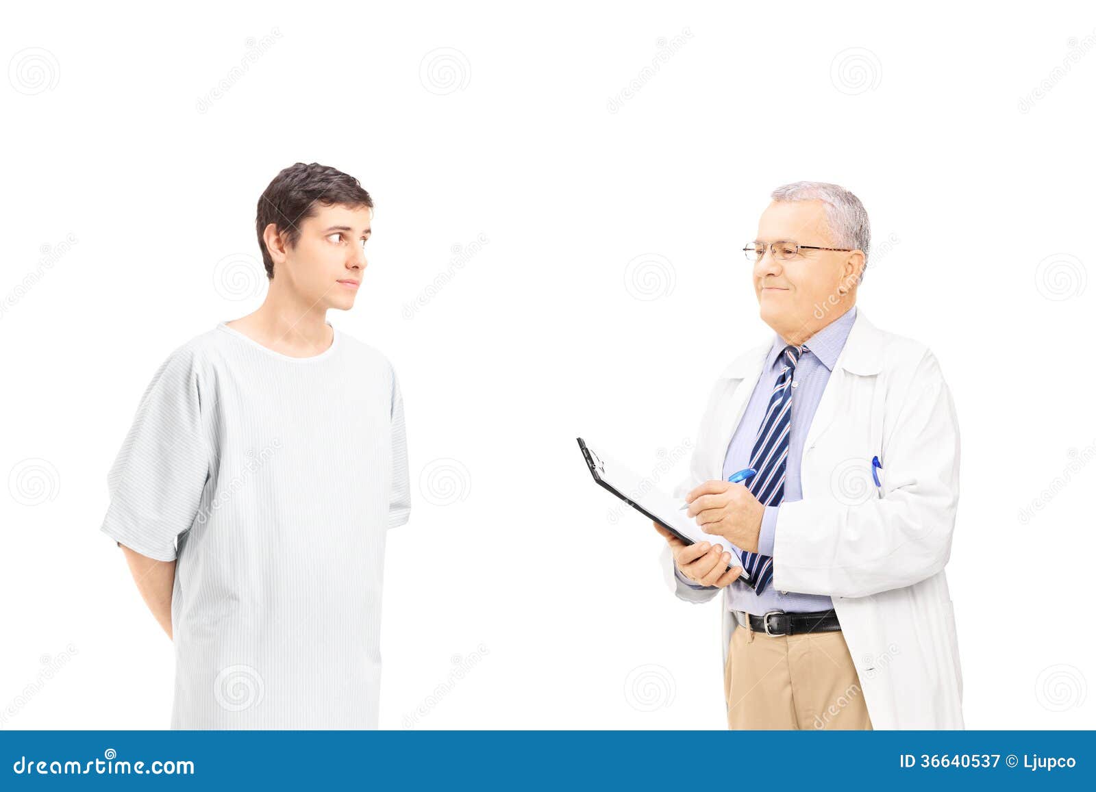 Doctor Diagnosing a Concerned Male Patient Stock Image - Image of ...
