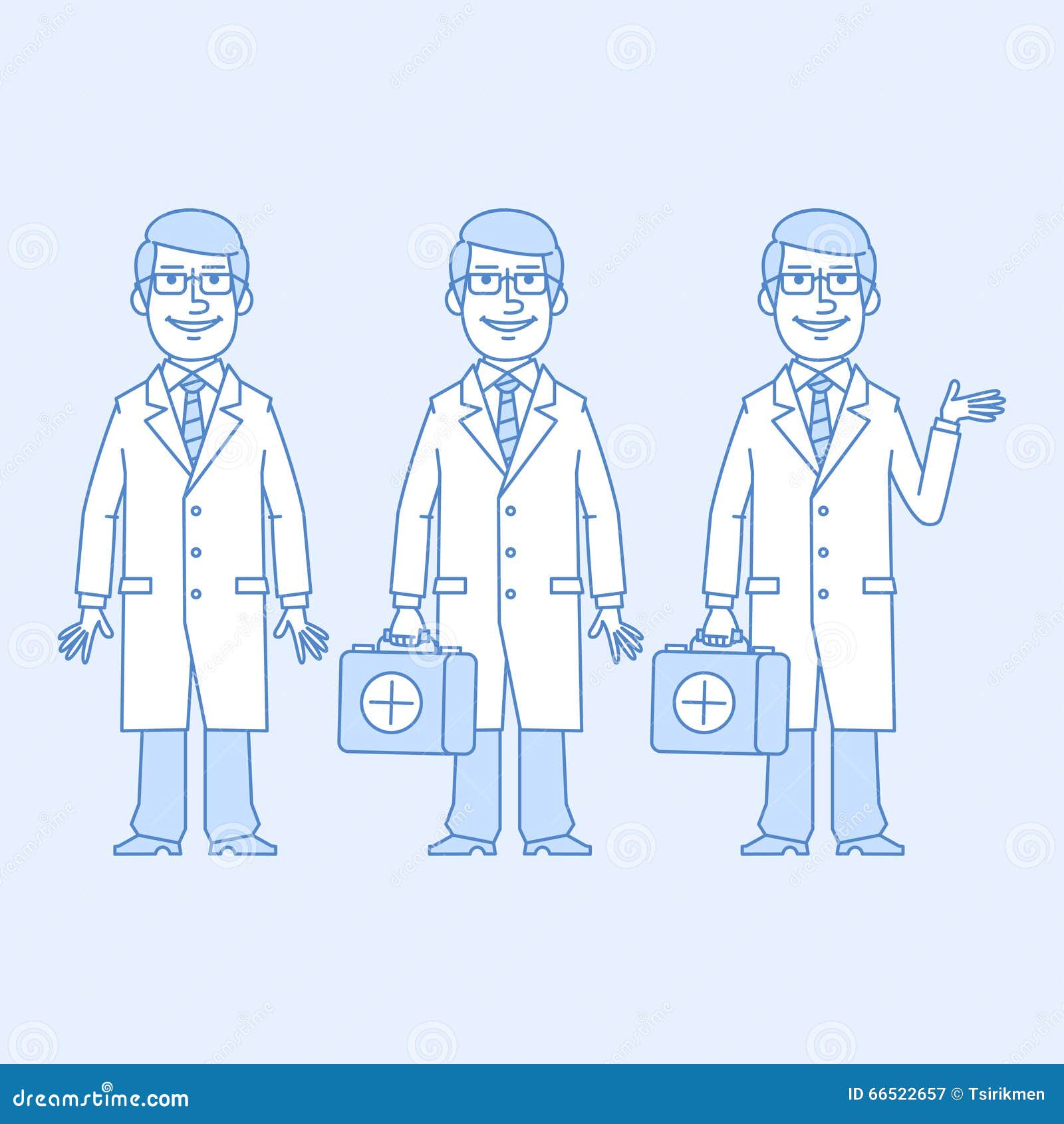 Doctor in Different Versions Stock Vector - Illustration of doctor ...