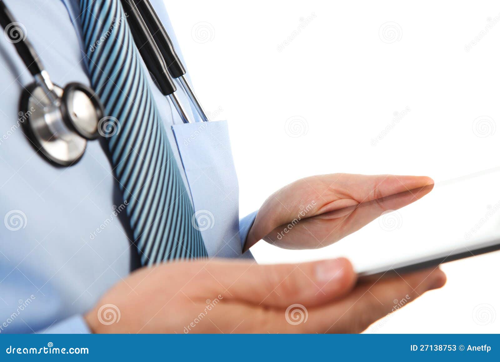 Doctor with digital tablet stock image. Image of screen - 27138753