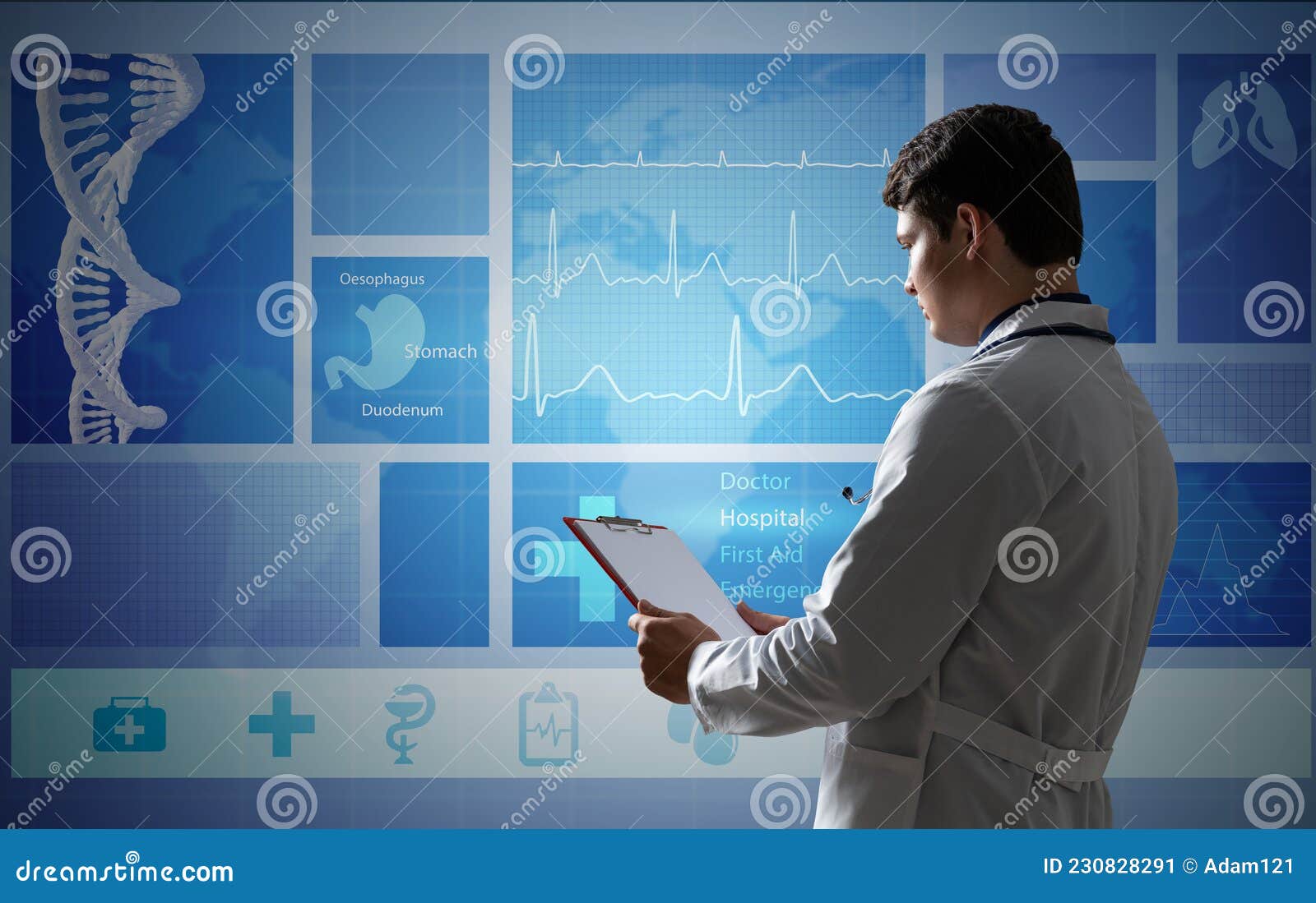 Doctor and Digital Technology Stock Image - Image of modern, treatment ...