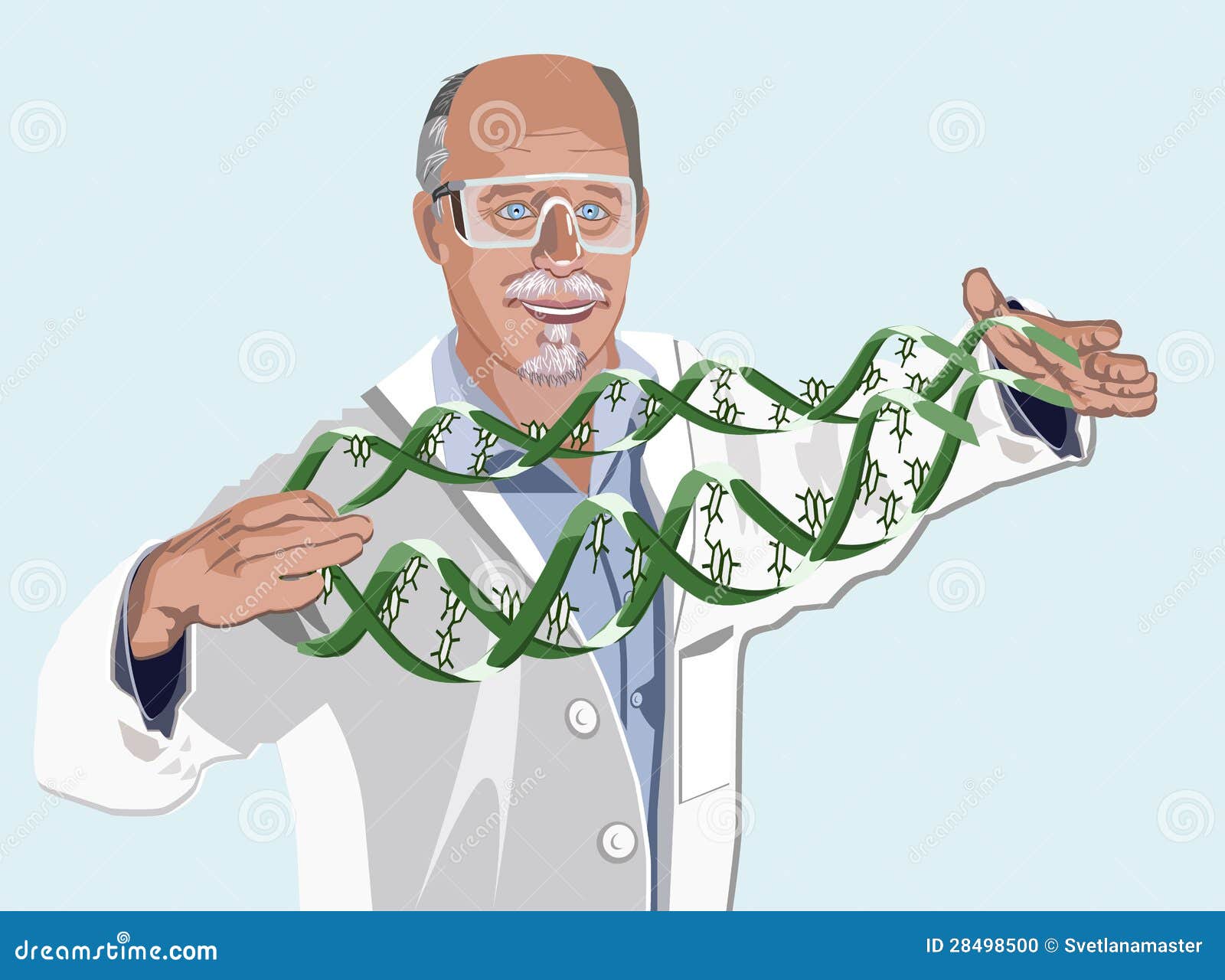 Doctor with dna stock vector. Illustration of physicist - 28498500