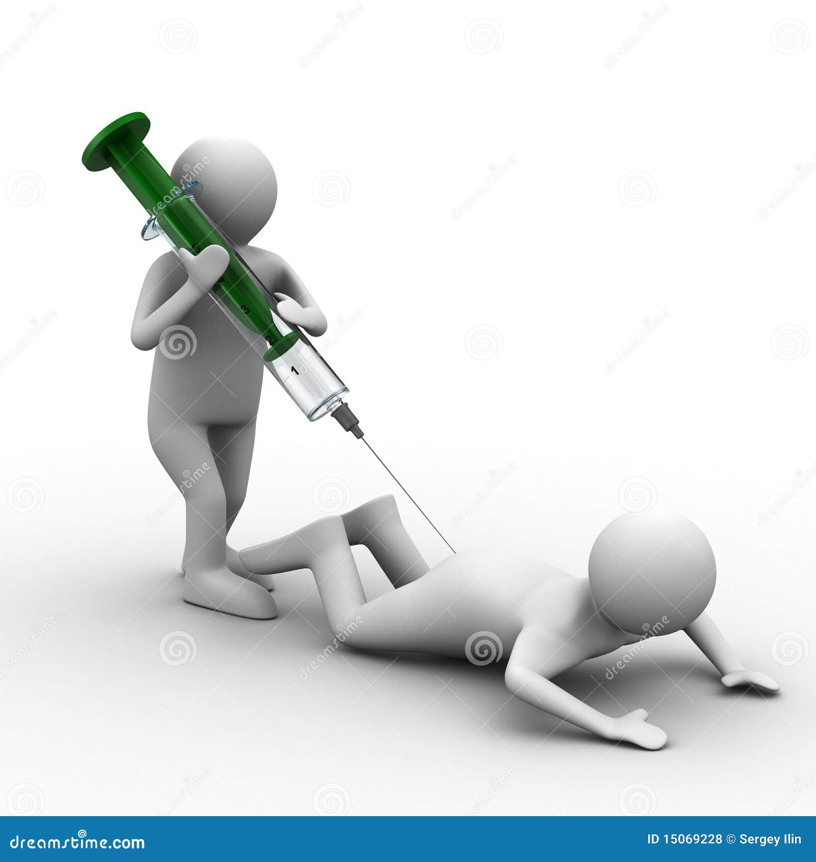 Doctor Does Injection To Patient Stock Illustration - Illustration of ...