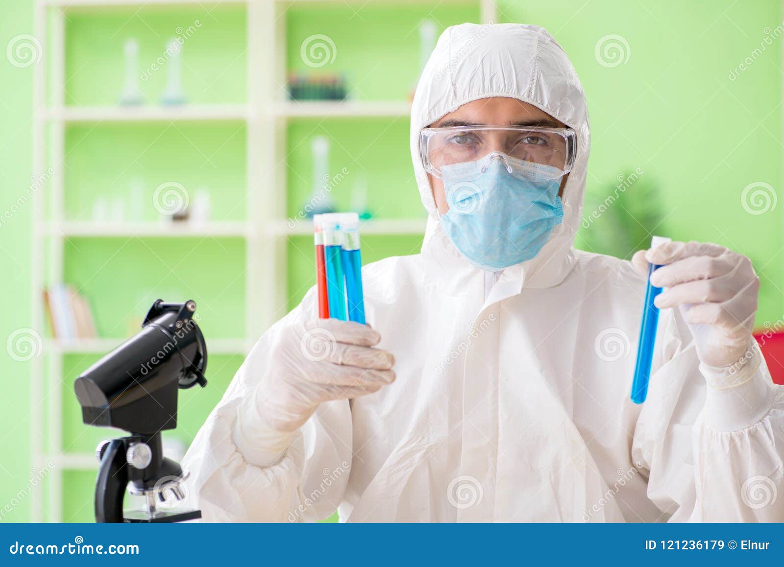 The Doctor Doing Blood Analysis in the Lab Stock Image - Image of ...