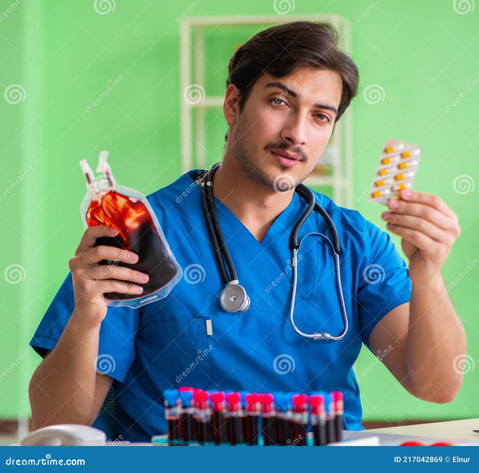 Doctor Doing Blood Analysis in the Lab Stock Image - Image of research ...