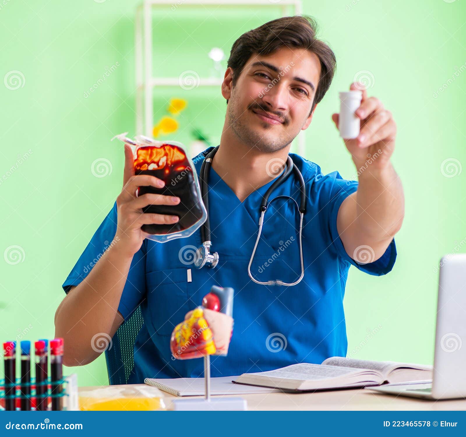 Doctor Doing Blood Analysis in the Lab Stock Photo - Image of analyzing ...