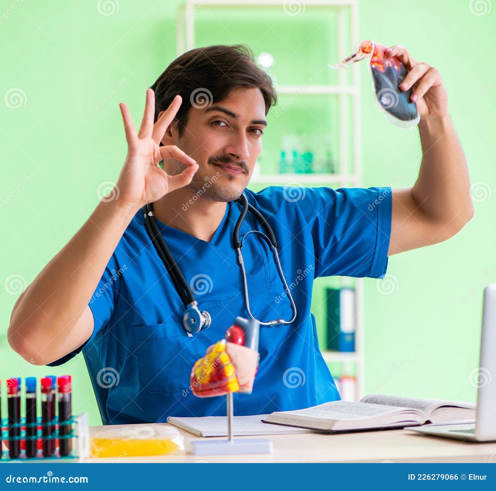 Doctor Doing Blood Analysis in the Lab Stock Photo - Image of ...