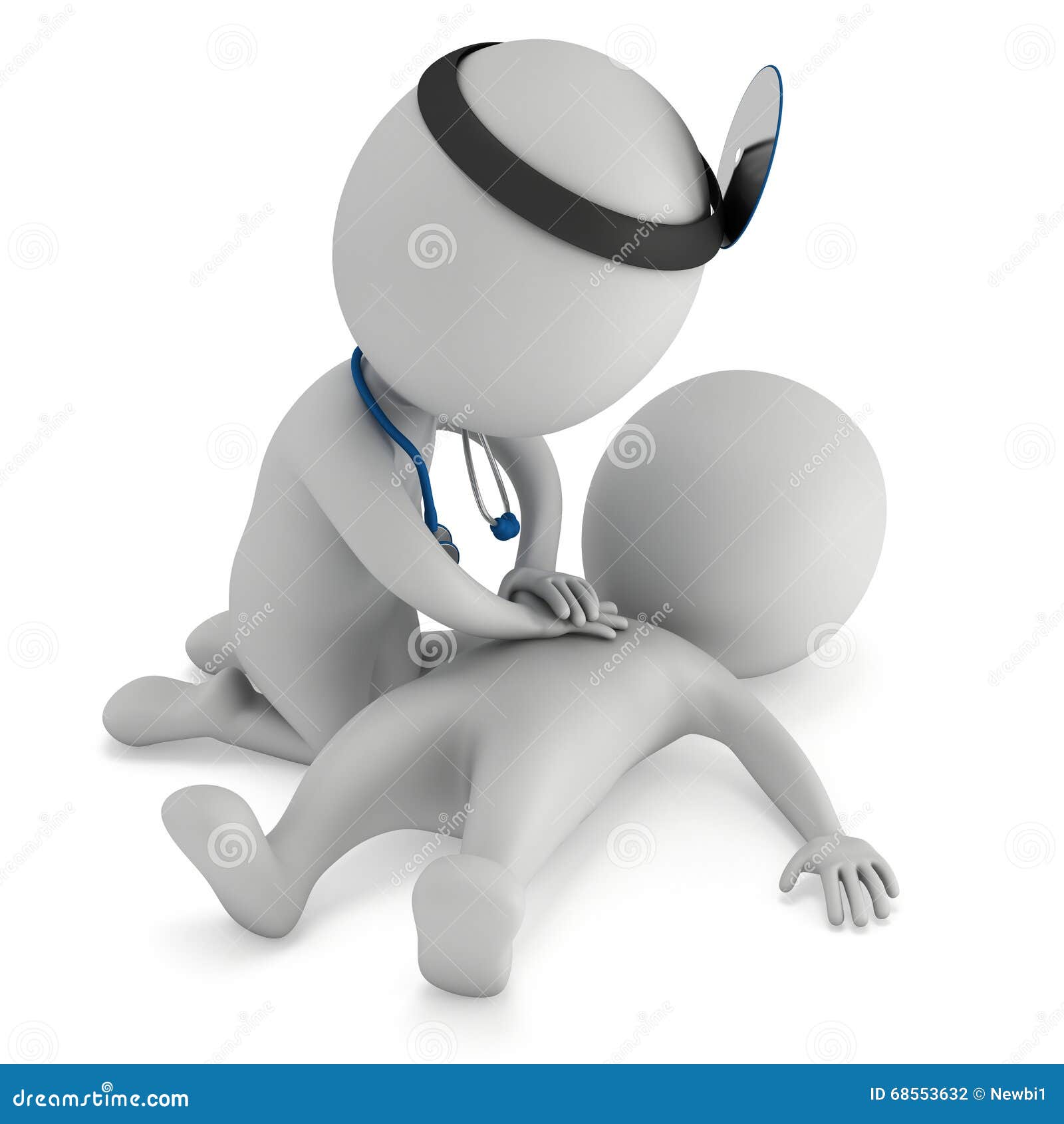 Doctor Doing Cpr First Aid Stock Illustration | CartoonDealer.com #69256099