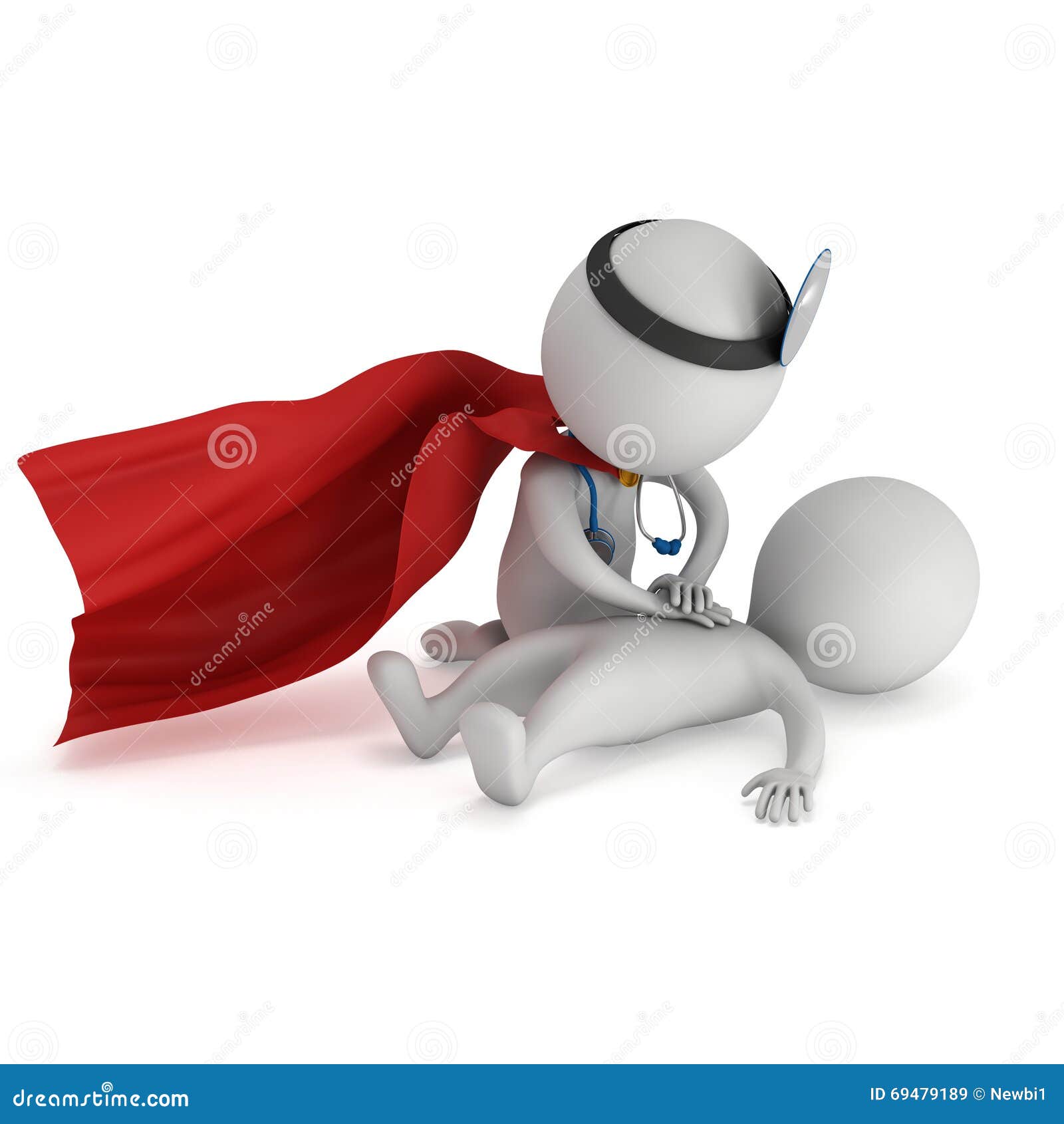 Doctor Doing Cpr First Aid Royalty-Free Cartoon | CartoonDealer.com ...