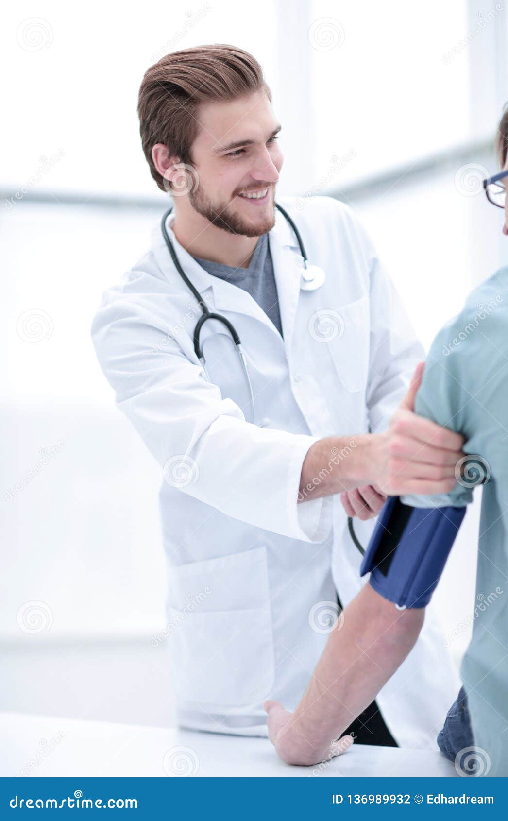 Doctor Doing a Routine Inspection of the Patient Stock Photo - Image of ...