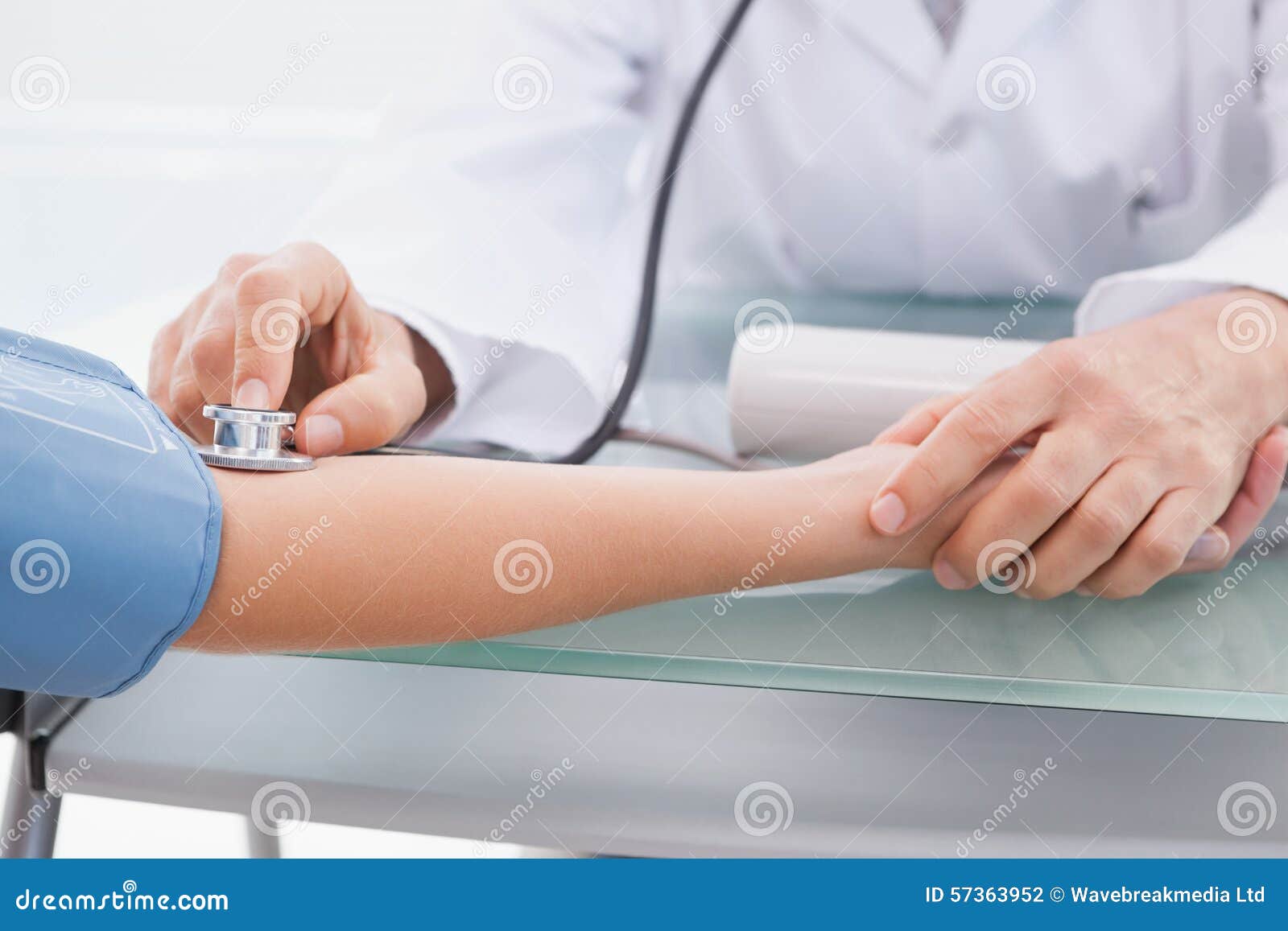 Doctor Doing Test at His Patient Stock Photo - Image of people, smiling ...