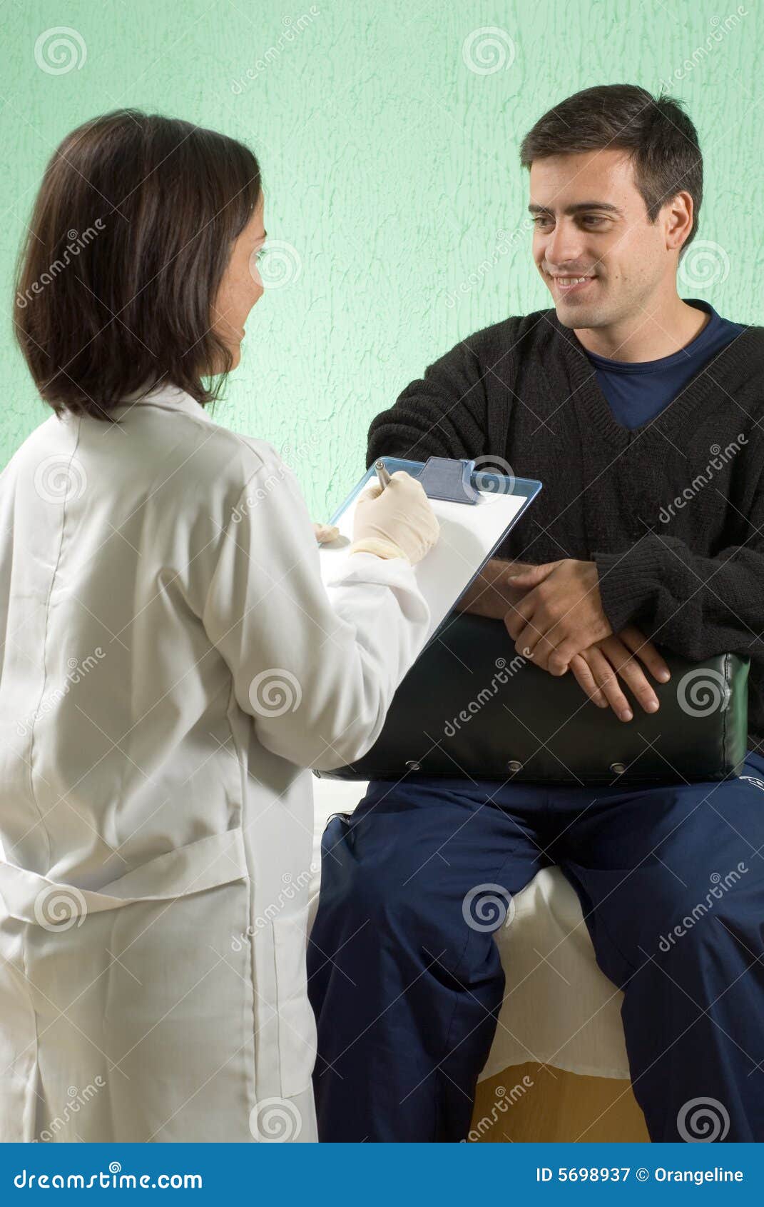 Doctor Draws in Clipboard - Vertically Stock Image - Image of midlife ...