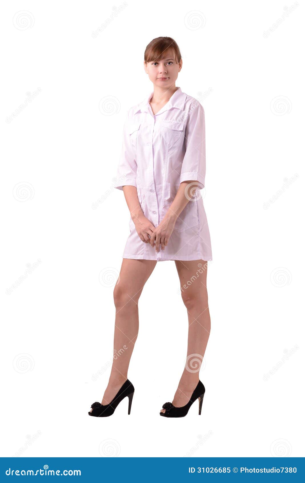 Doctor dressing in a gown stock image. Image of nurse - 31026685