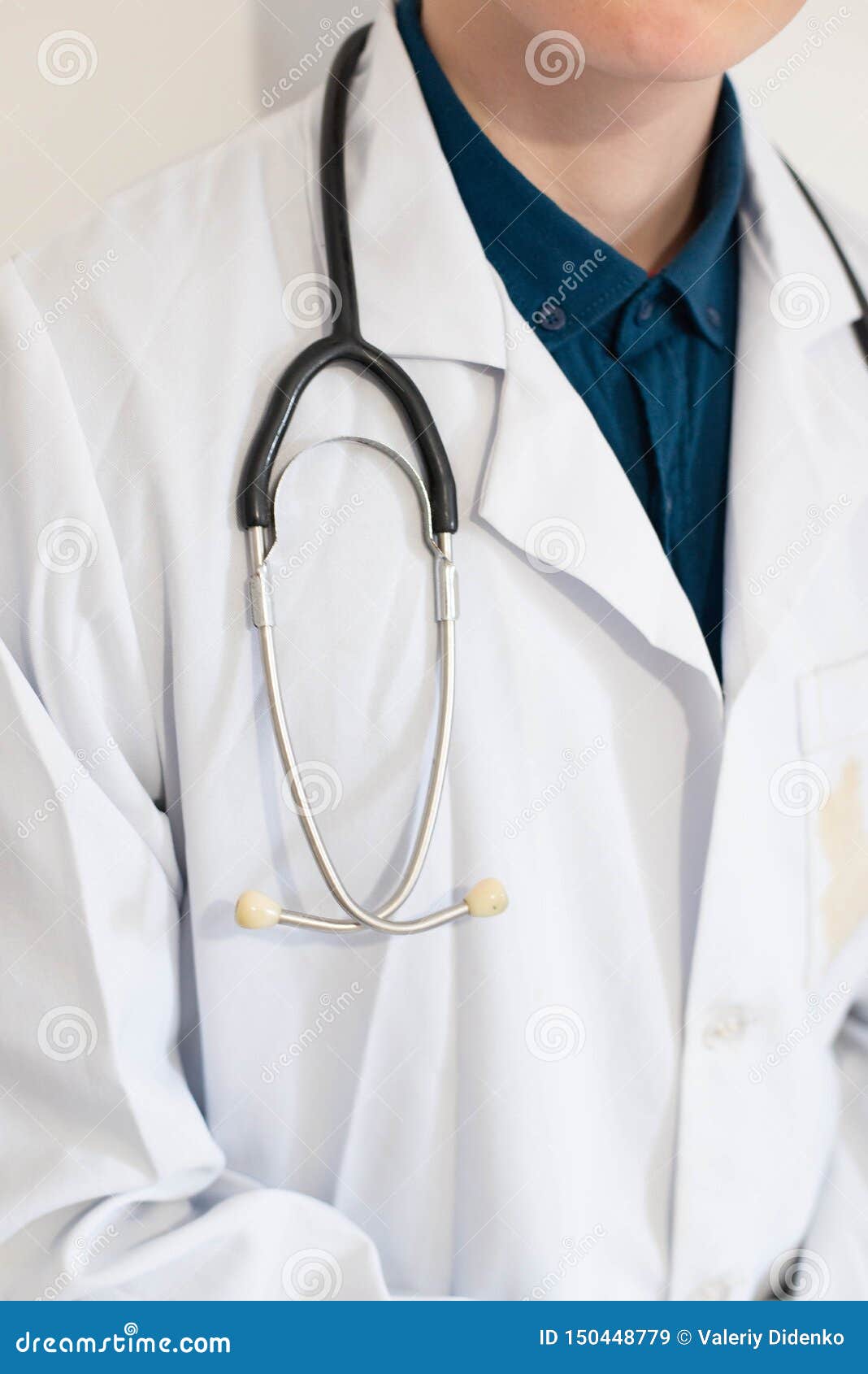 Doctor in a dressing gown stock image. Image of nurse - 150448779