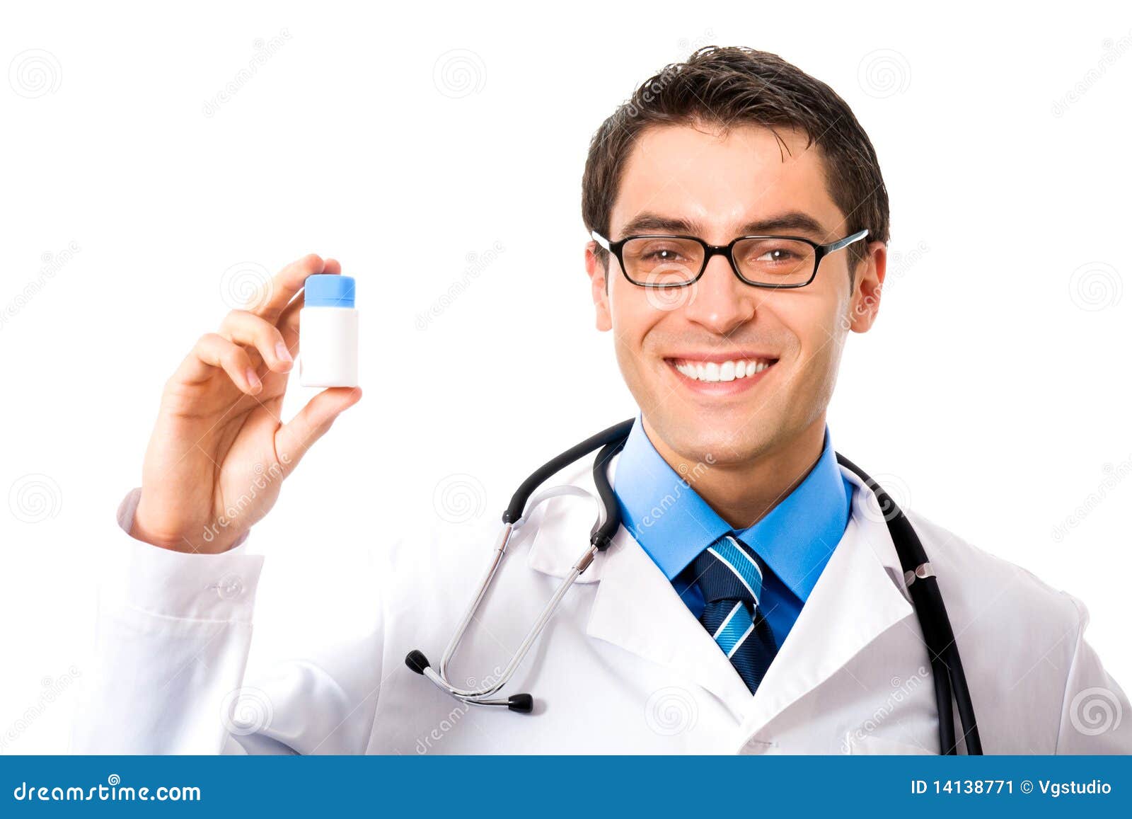 Doctor with drug stock image. Image of cheerful, examination - 14138771