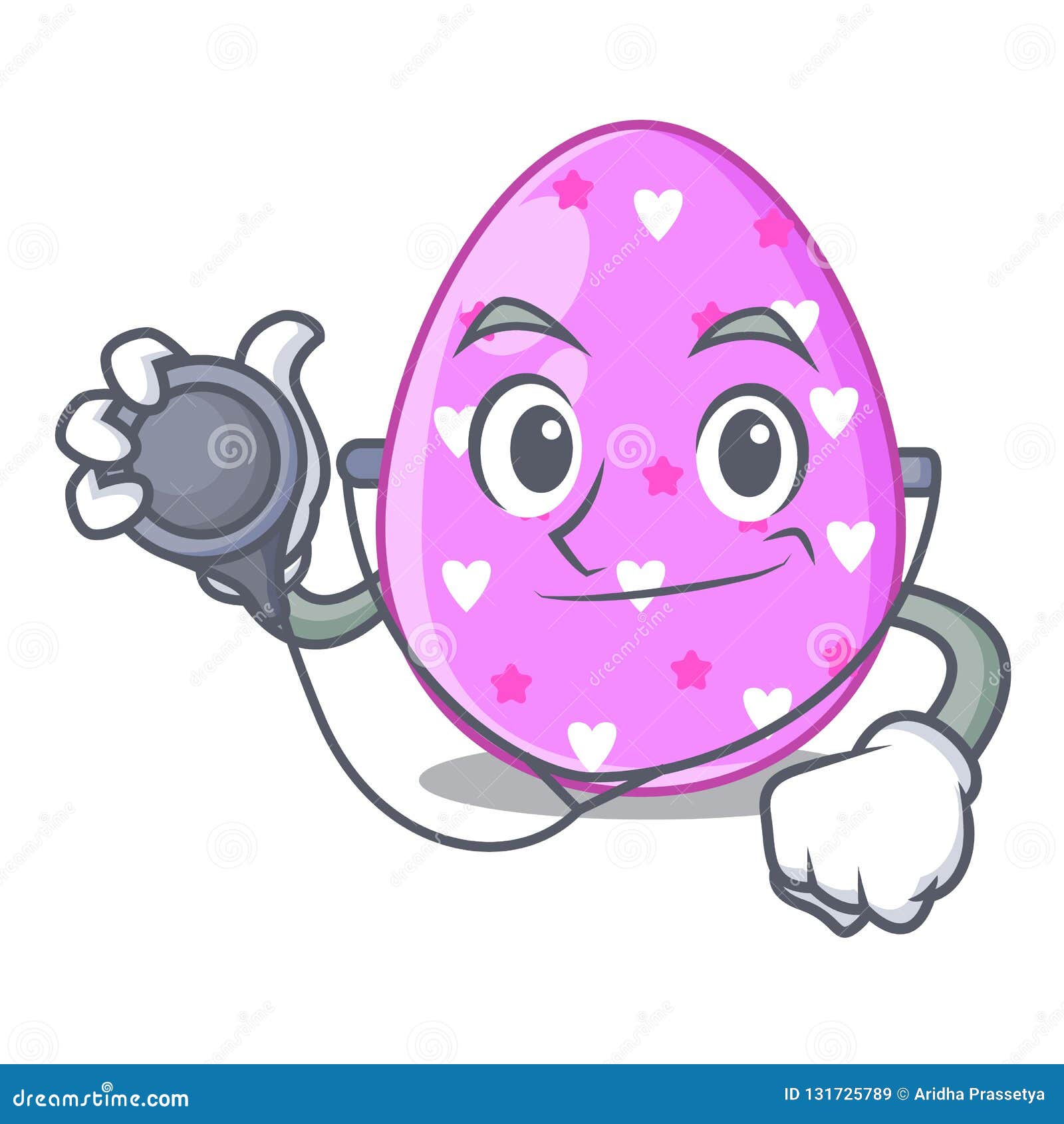Doctor Easter Egg Cartoon Clipping on Path Stock Vector - Illustration ...