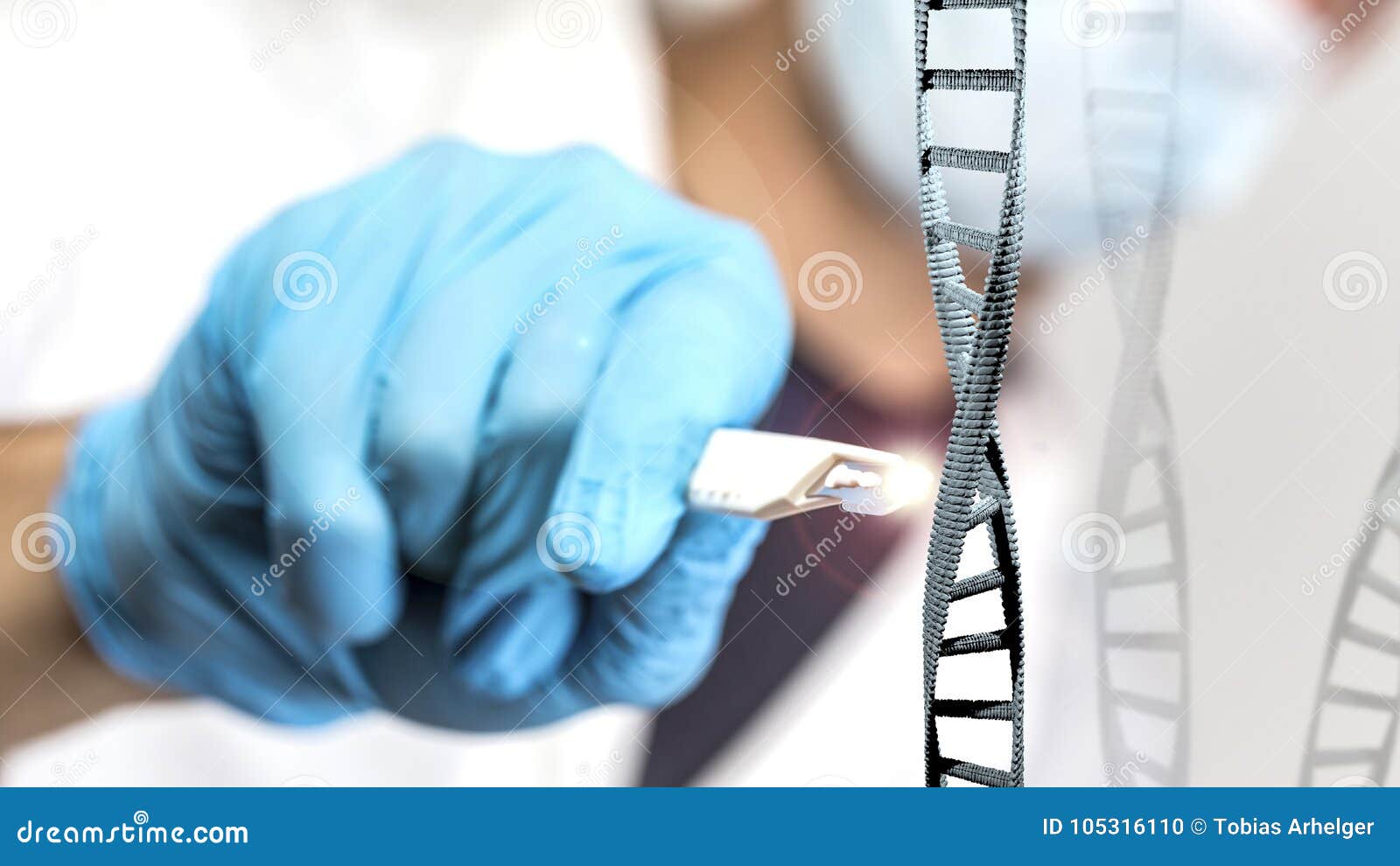 Doctor Editing a DNA Strand Stock Photo - Image of science, medicine ...