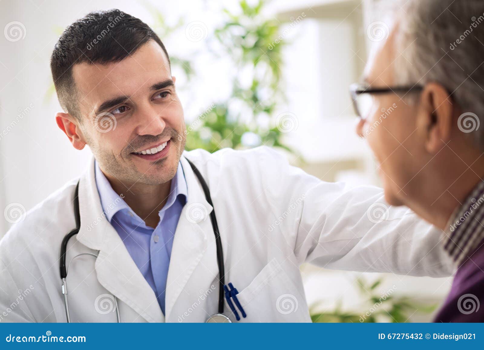Doctor and an Elderly Patient Stock Photo - Image of patient, happy ...