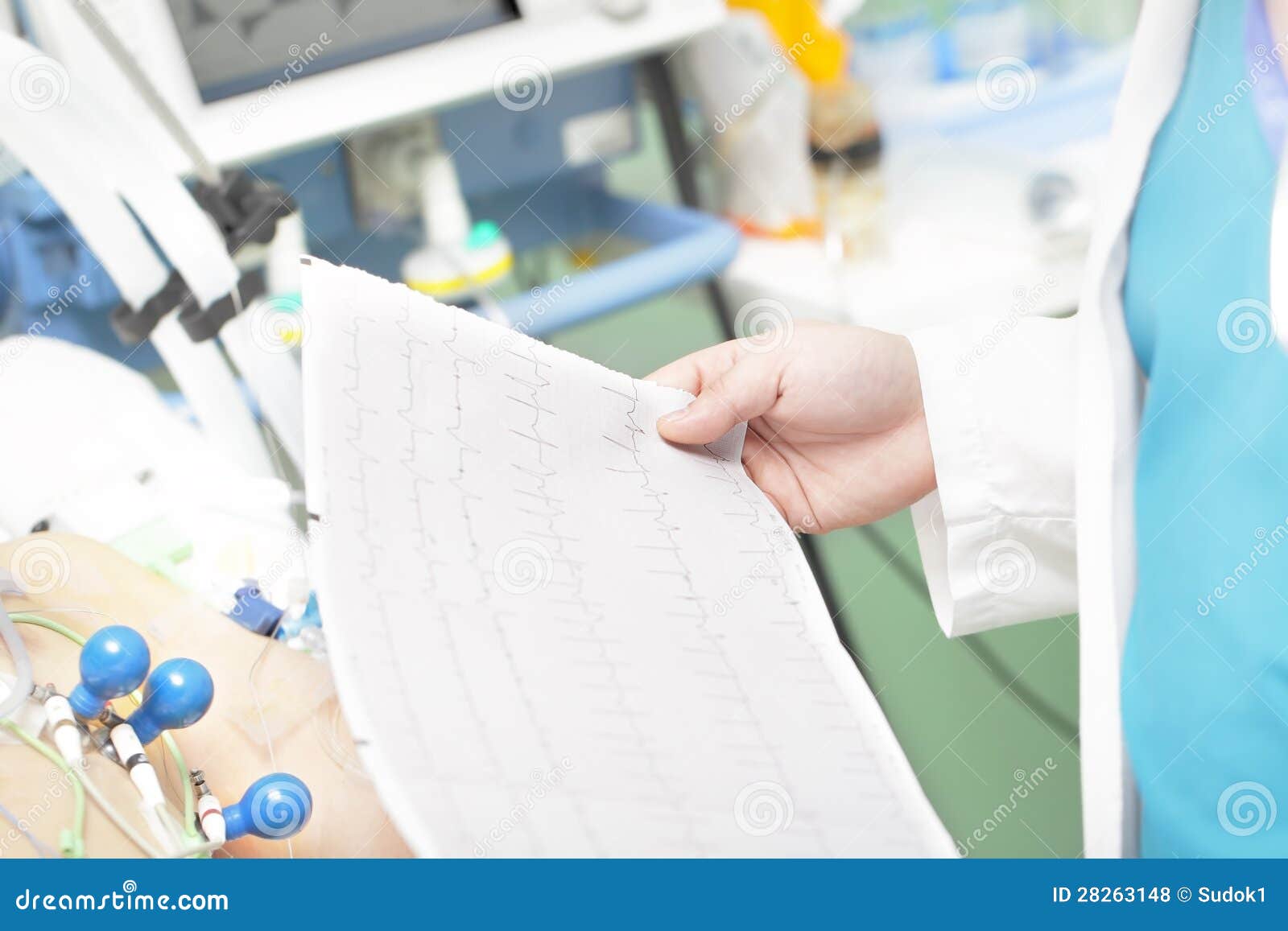 Doctor with an Electrocardiogram Stock Photo - Image of emergency ...