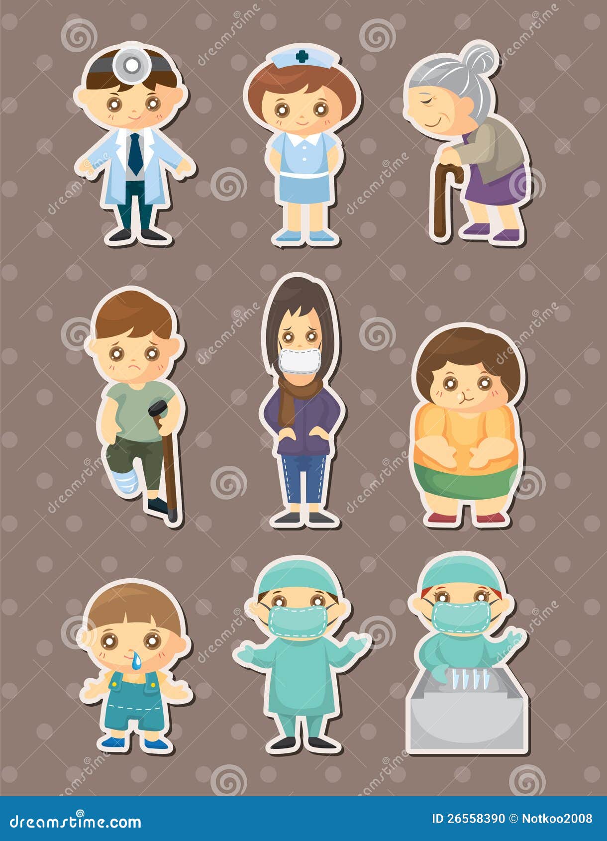 Doctor element stickers stock vector. Illustration of fracture - 26558390