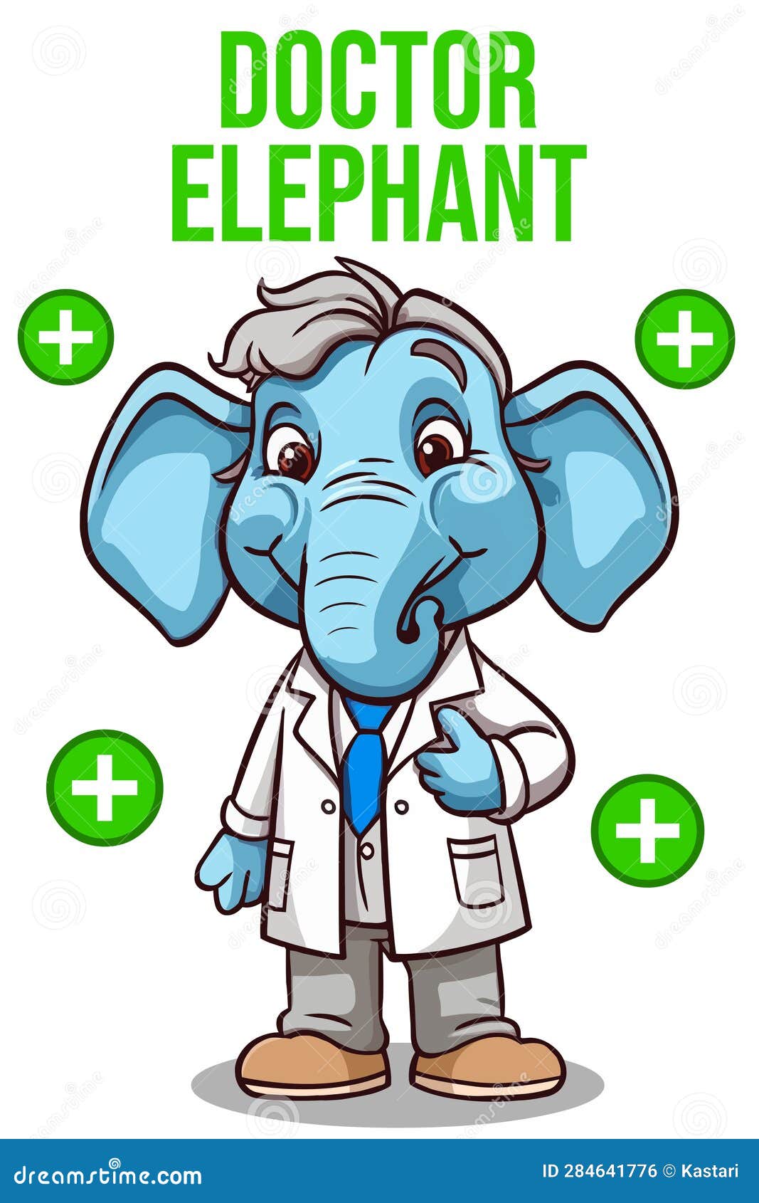 Vector Illustration, Doctor Elephant, Animal Clipart Stock Vector ...