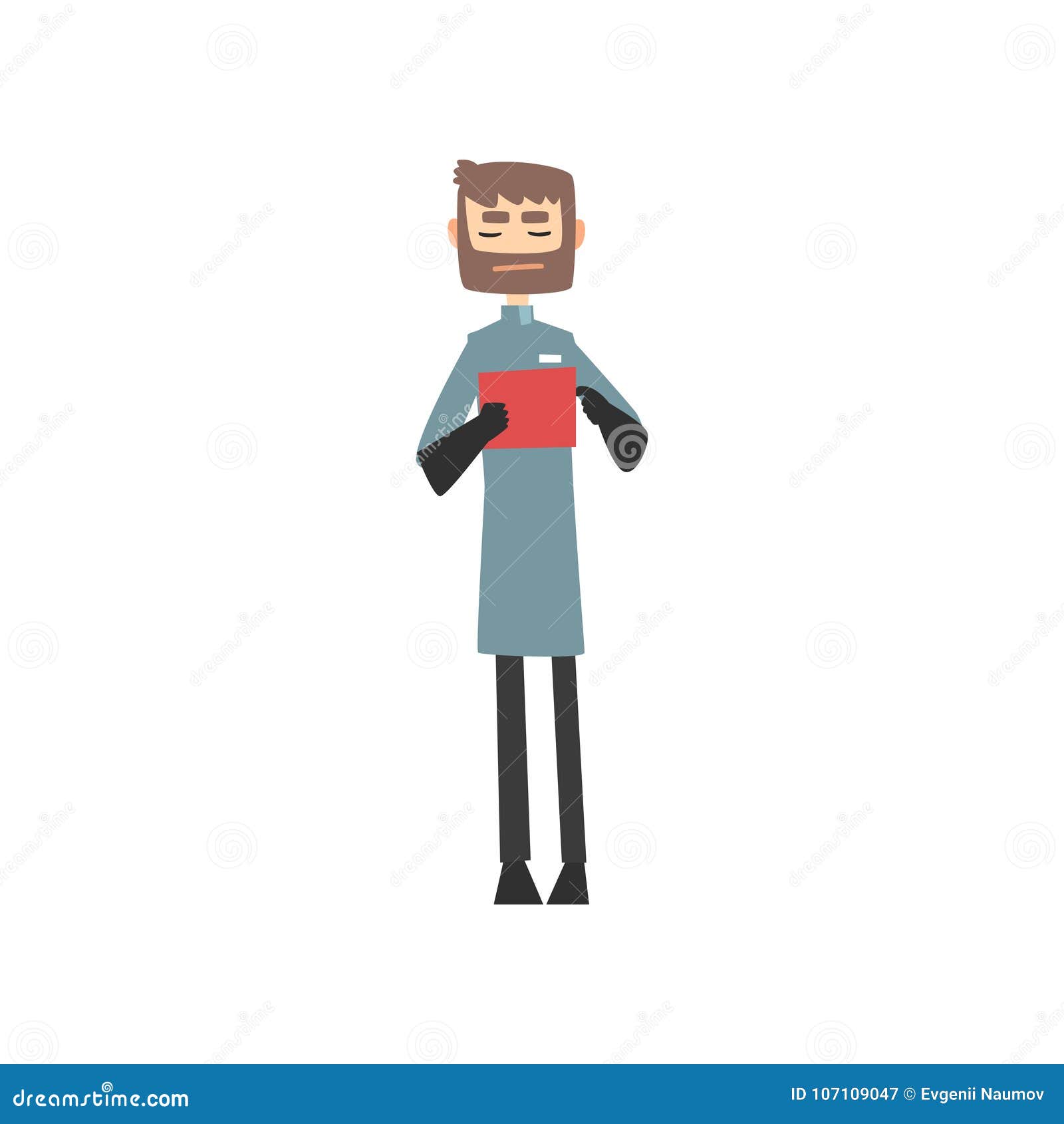 Doctor, Engineer or Scientist Cartoon Character Holding Clipboard, Man ... Doctor, Engineer or Scientist Cartoon Character Holding Clipboard, Man ...