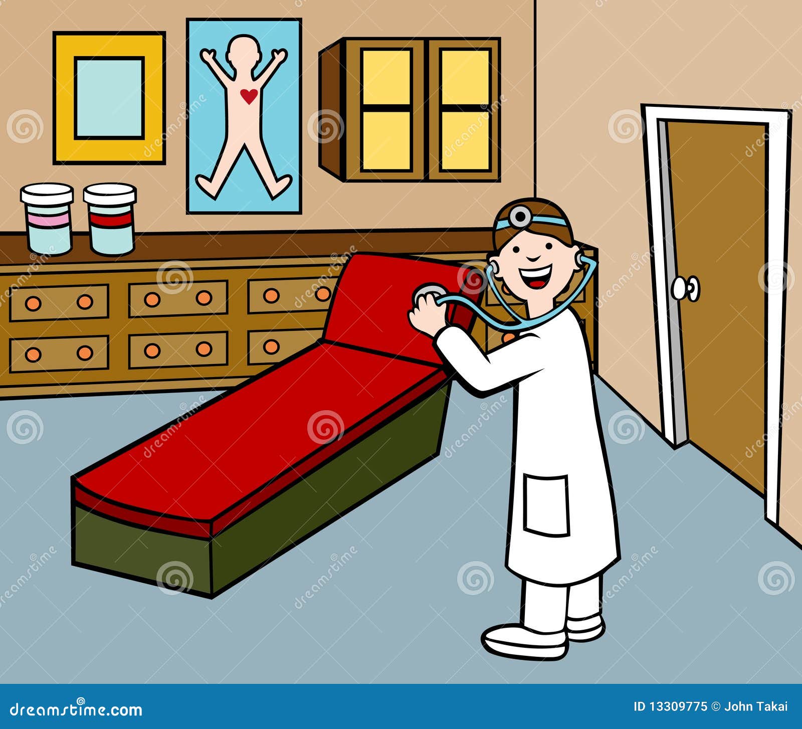 Doctor in Exam Room stock vector. Illustration of occupation - 13309775