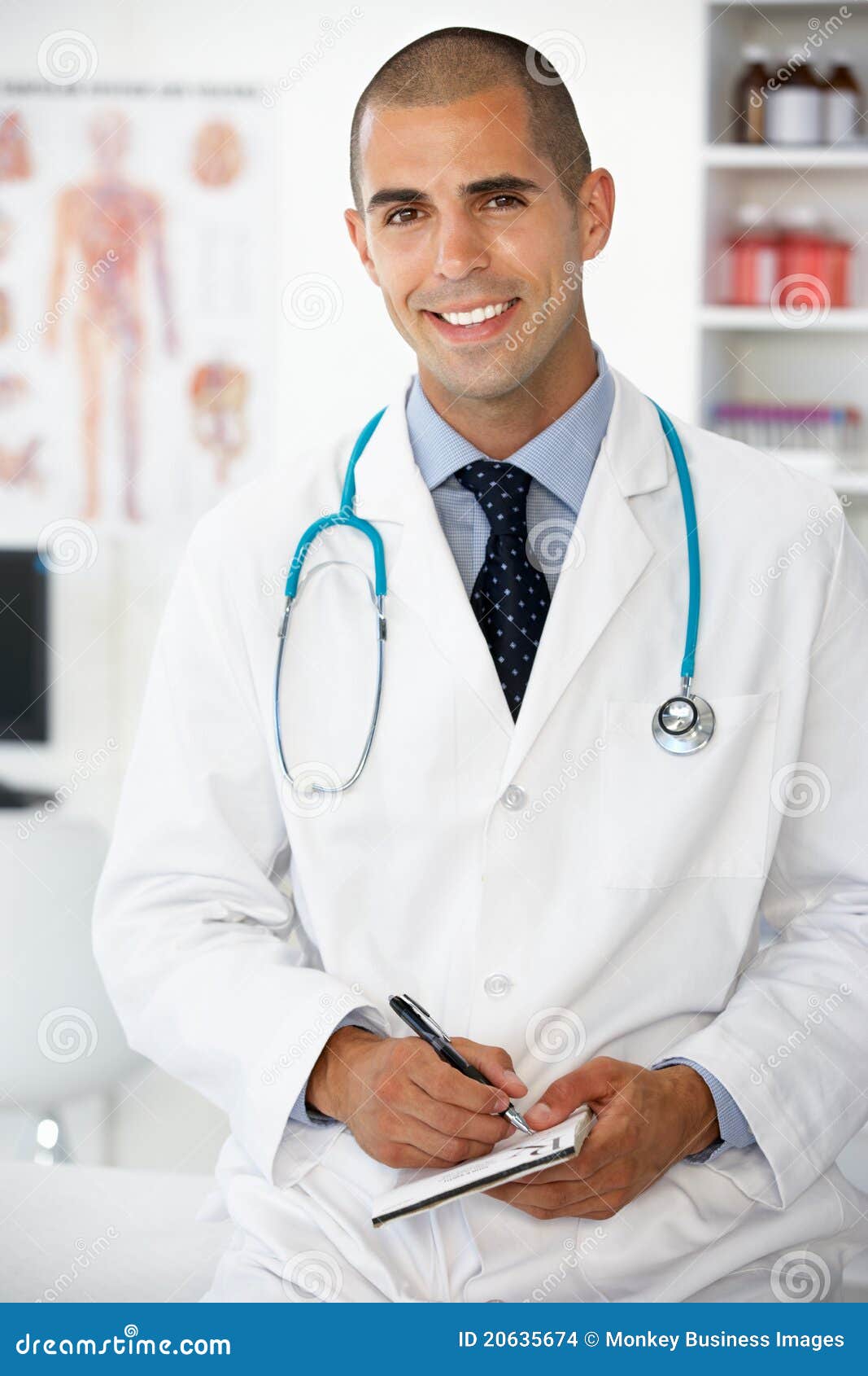 Doctor in Examination Room stock photo. Image of prescribing - 20635674
