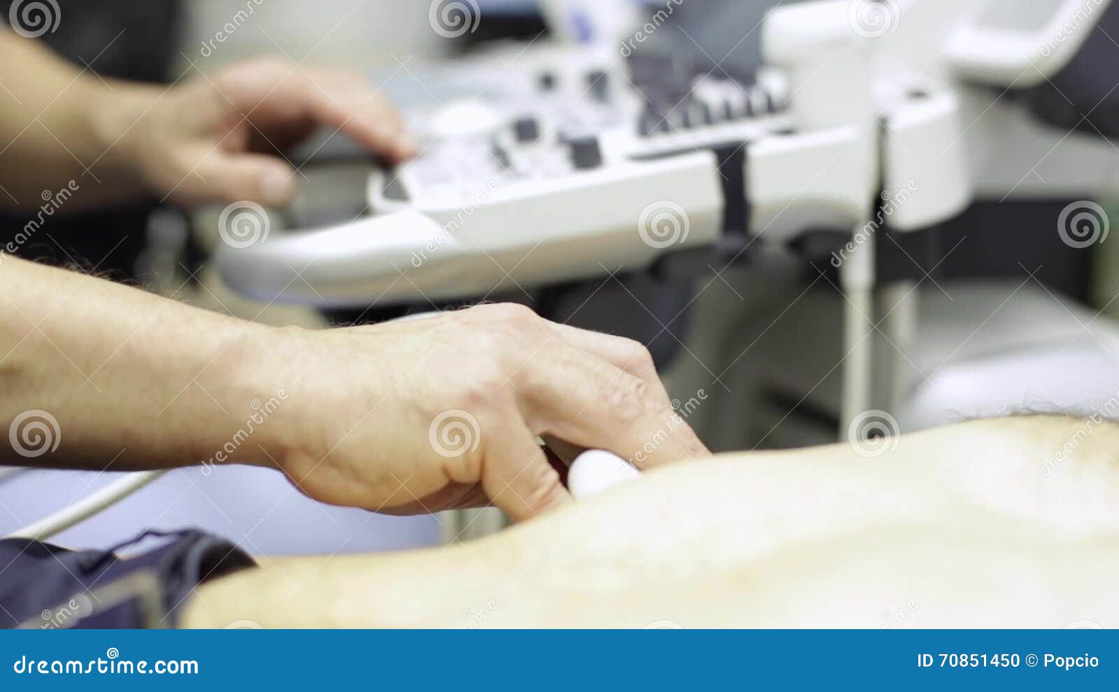 Doctor Examines Internal Organs Using Ultrasound Stock Footage - Video ...