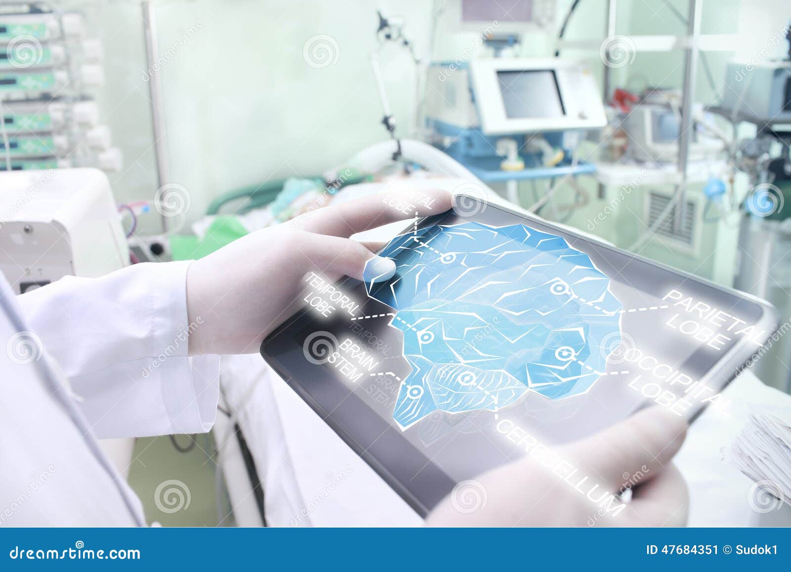 Doctor Examines the Patient S Brain Stock Image - Image of examines ...