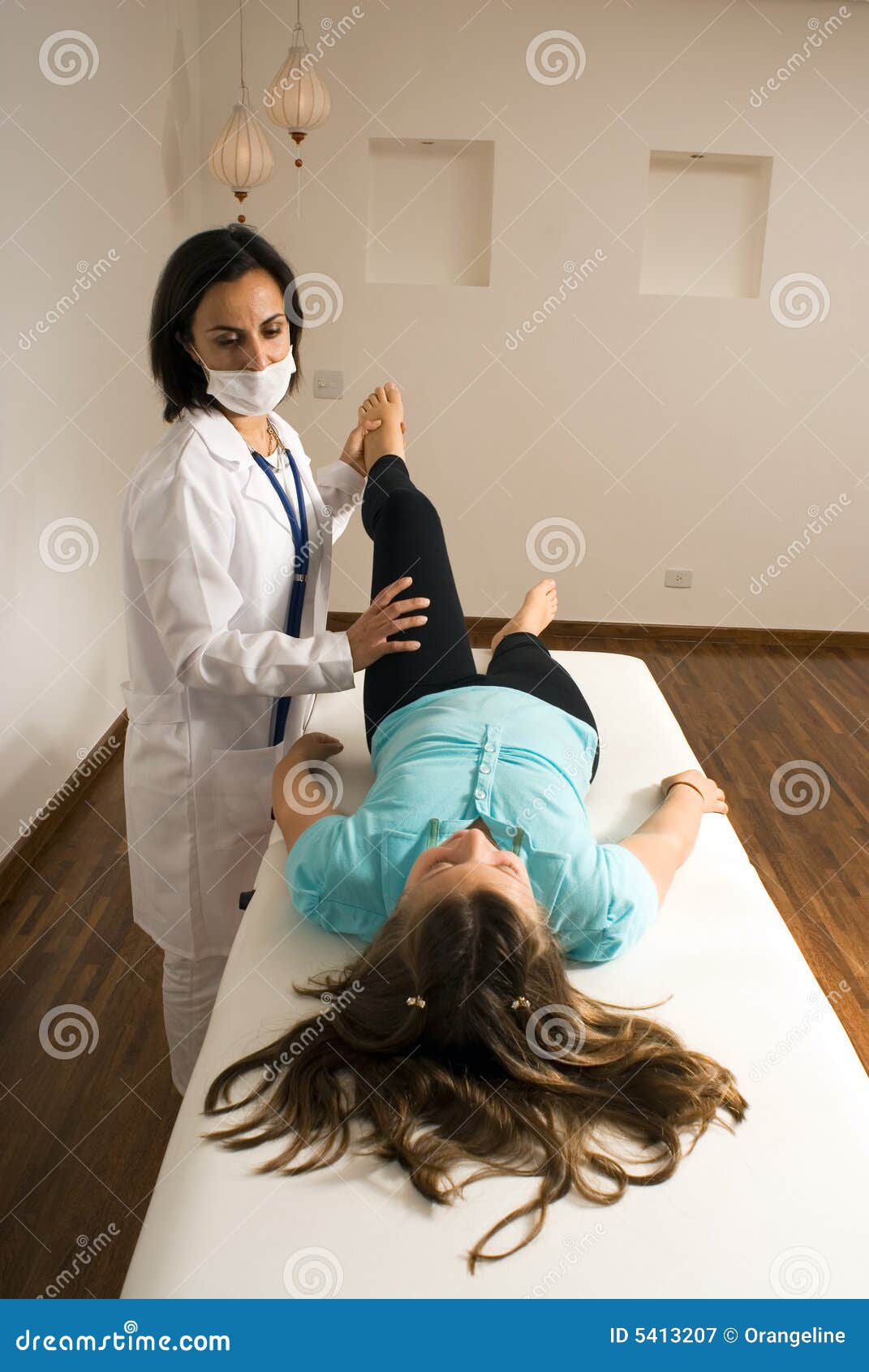 Doctor Examines a Patient S Leg-Vertical Stock Image - Image of person ...